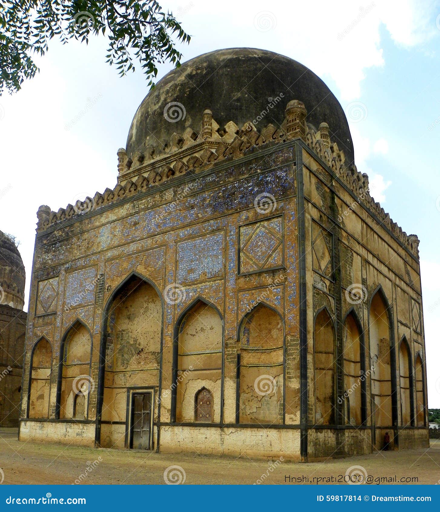 The Makbara in Ashtur stock photo. Image of bidar, blue - 59817814
