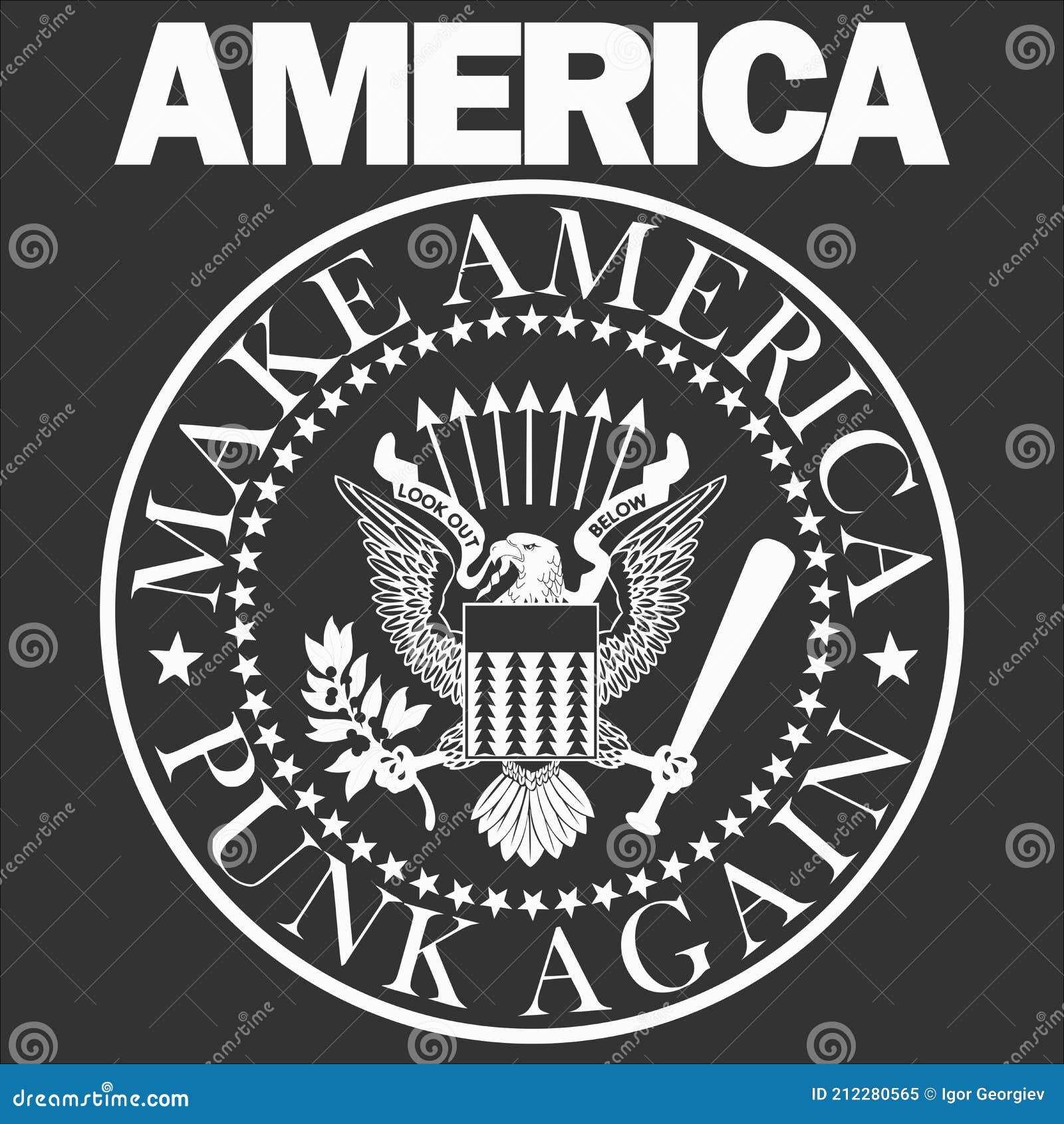 Make America Punk Again Vector Illustration Logo Editorial Image ...