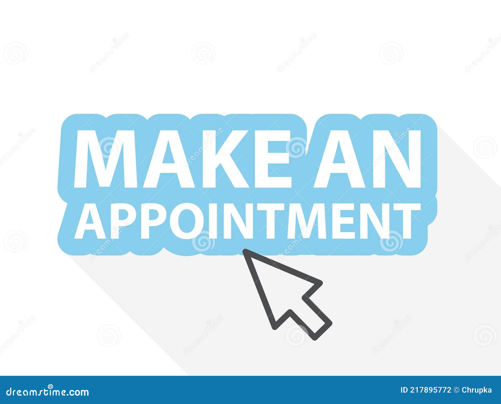 Make an Appointment Button with Mouse Pointing Arrow Stock Vector ...