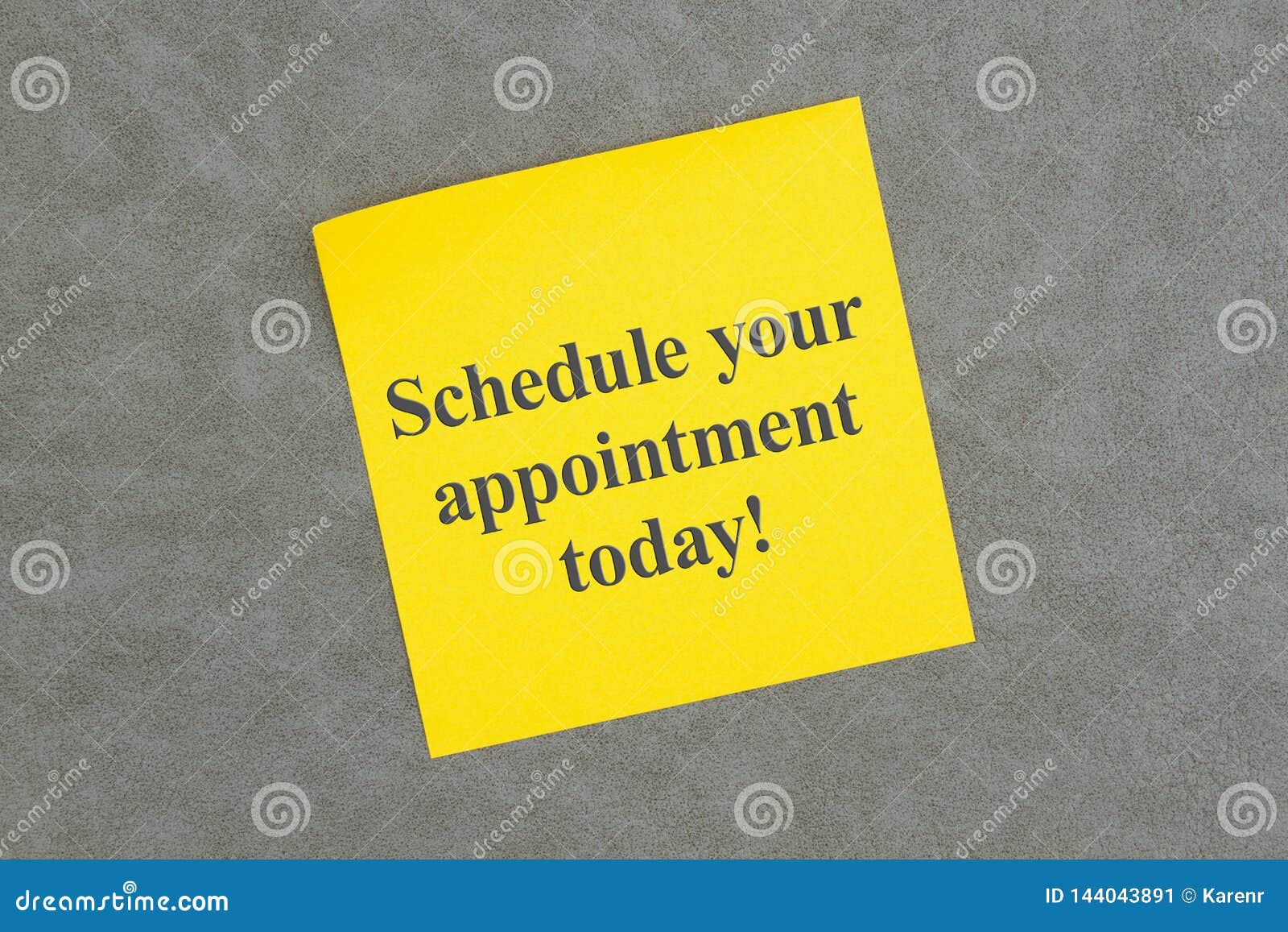 Make an Appointment Message on a Sticky Note on Textured Gray Leather ...