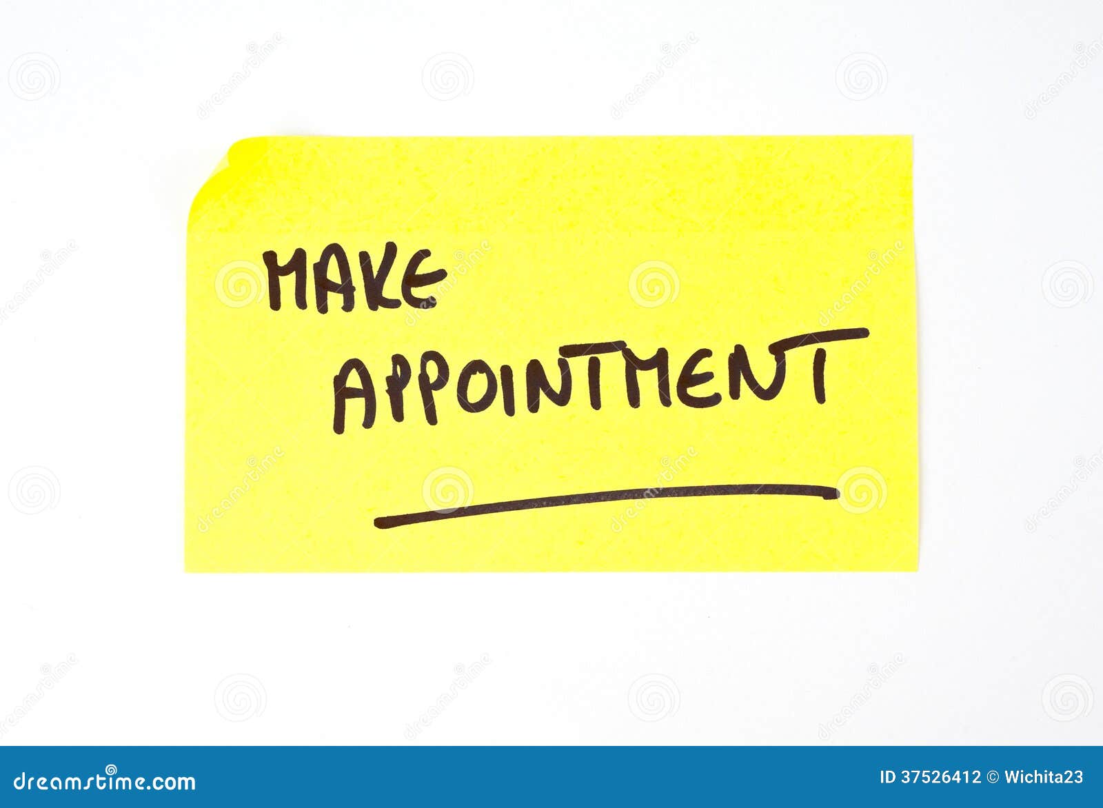 Make Appointment Written on a Sticky Note Stock Photo - Image of date ...