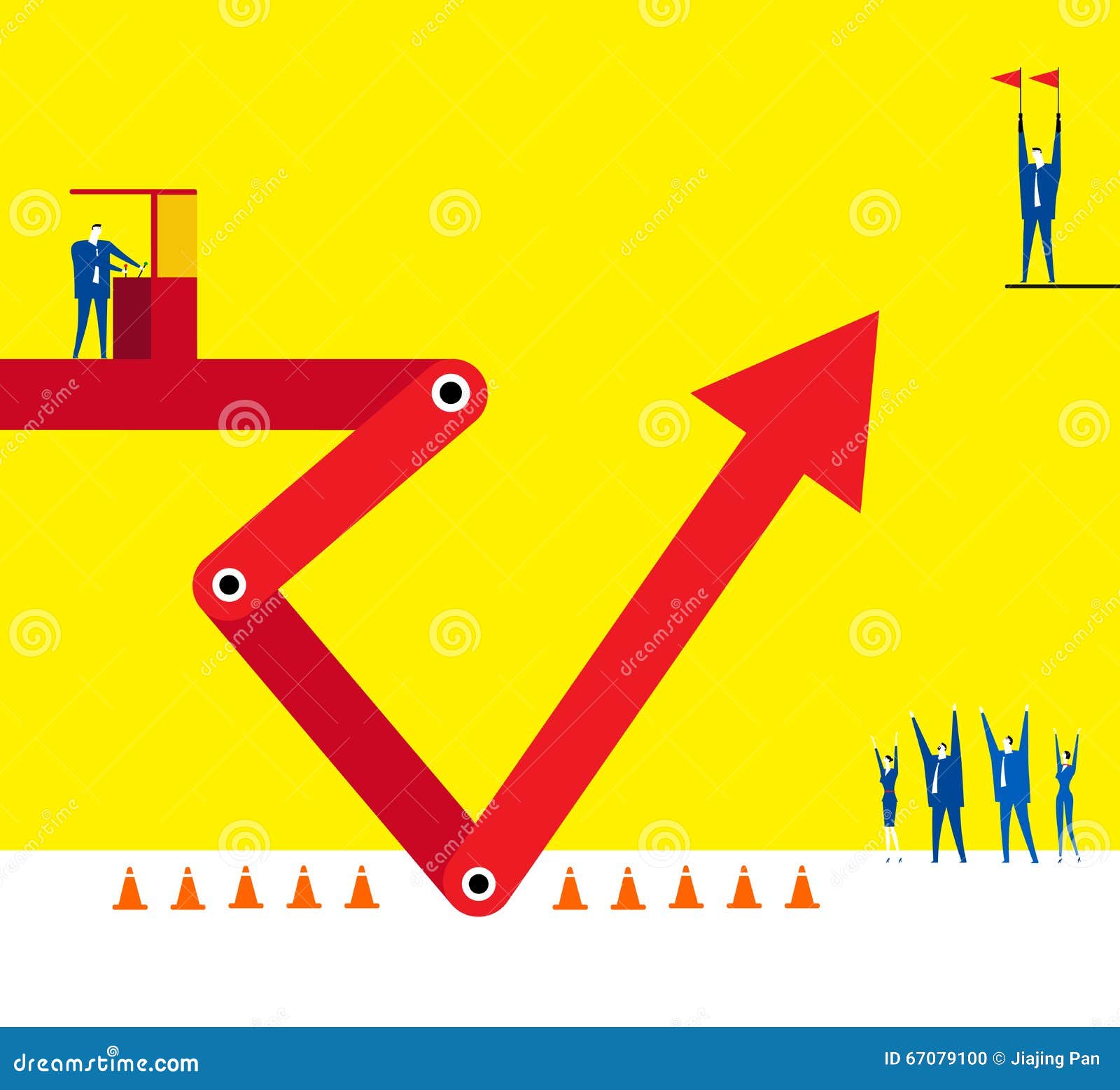Make the arrow up stock illustration. Illustration of arrow - 67079100