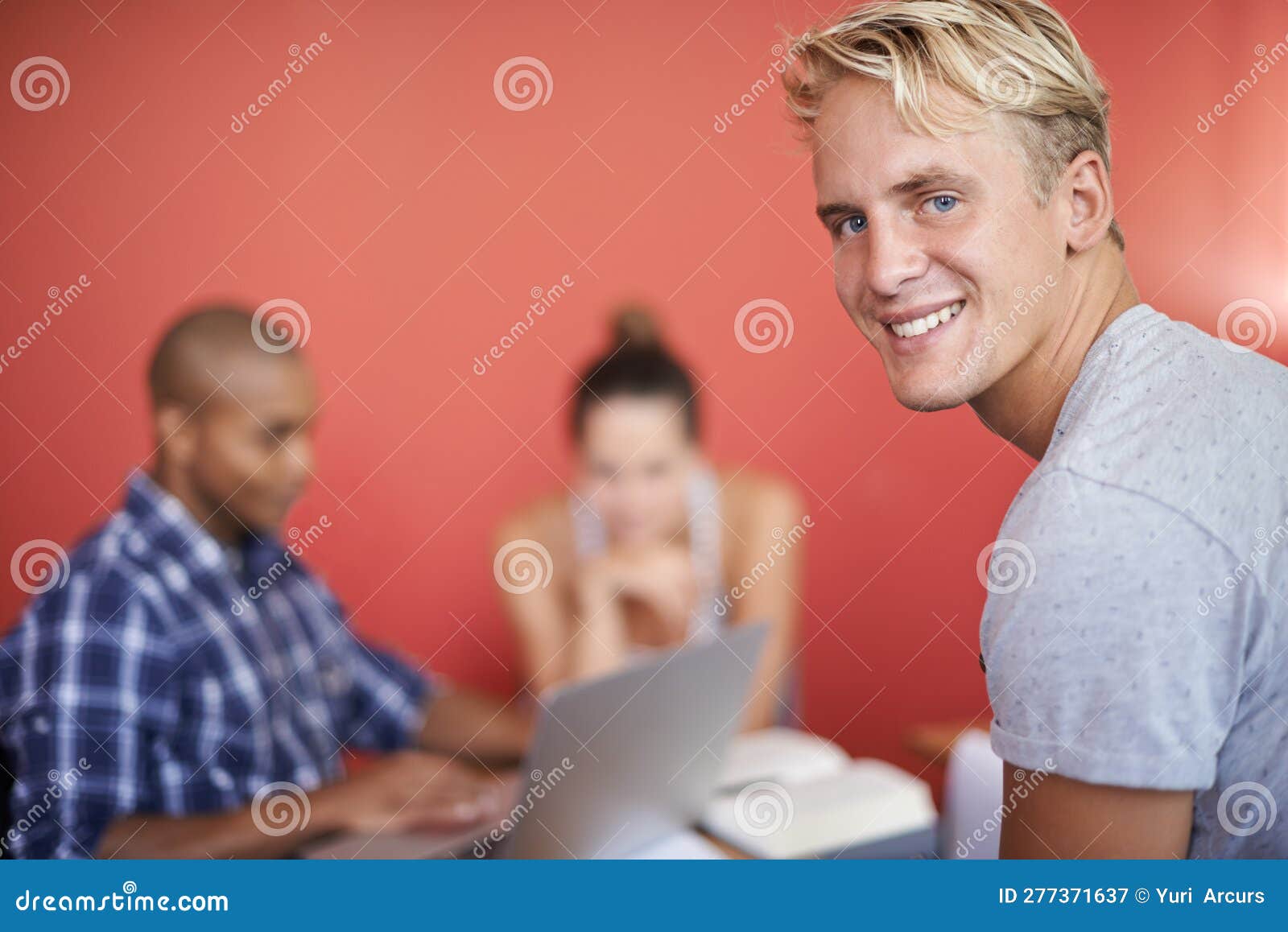 We Make an Awesome Study Group. a Group of University Students Studying ...