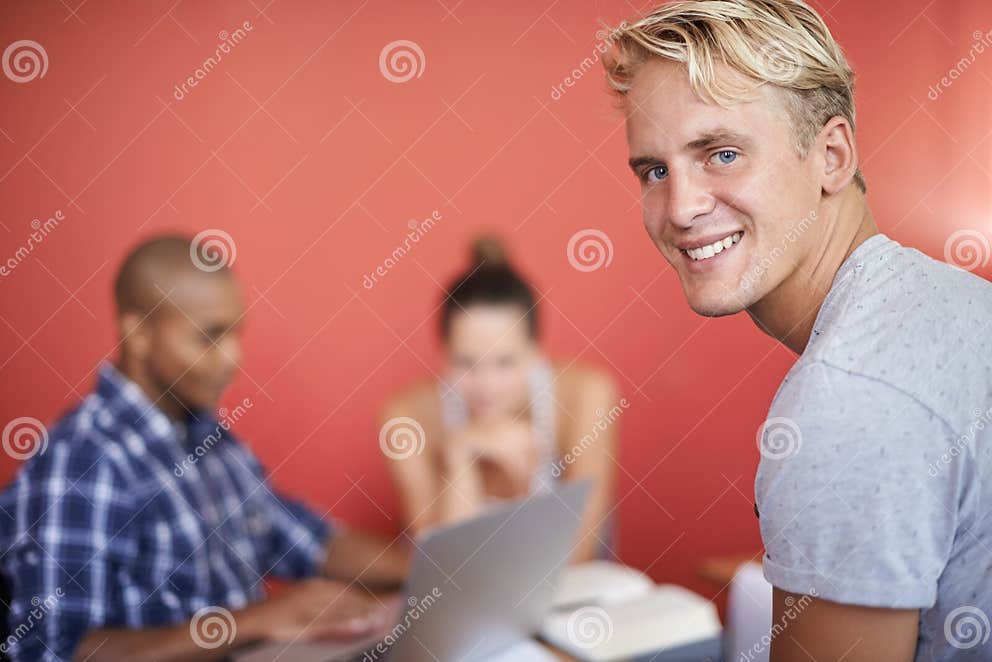 We Make an Awesome Study Group. a Group of University Students Studying ...