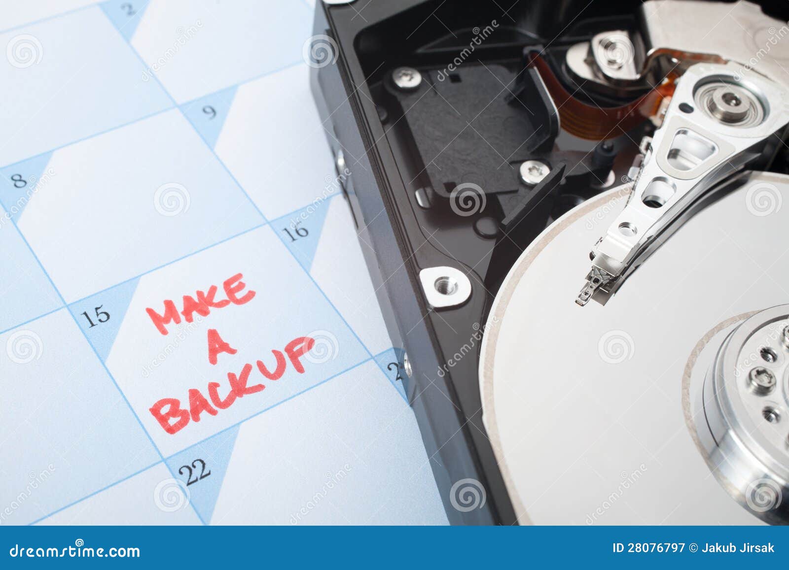 Make a backup reminder stock image. Image of calendar - 28076797