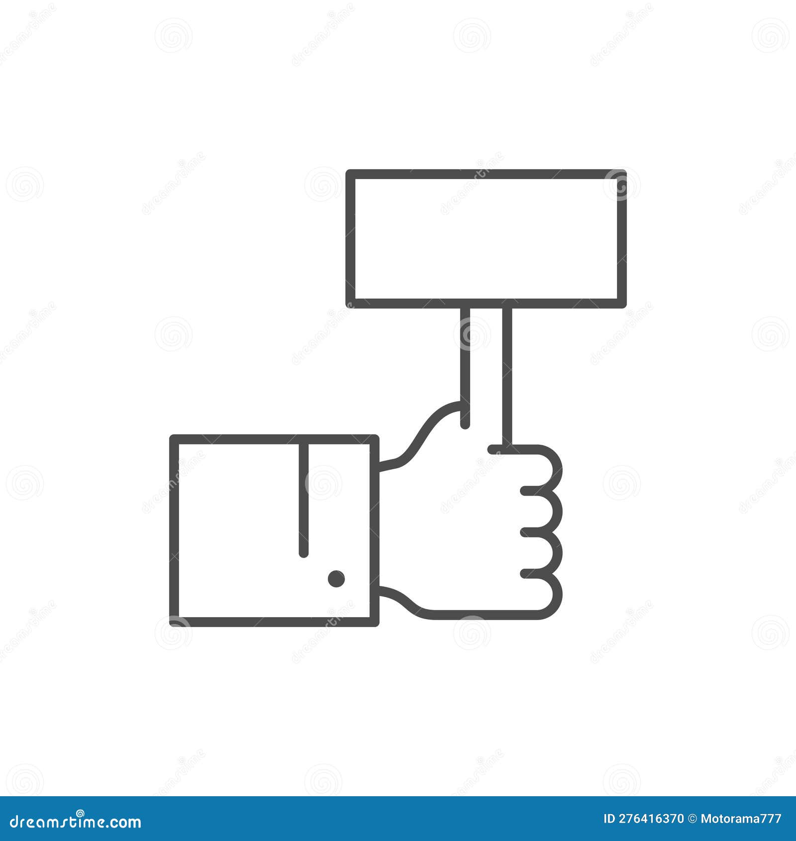 Make bid line outline icon stock vector. Illustration of decision ...