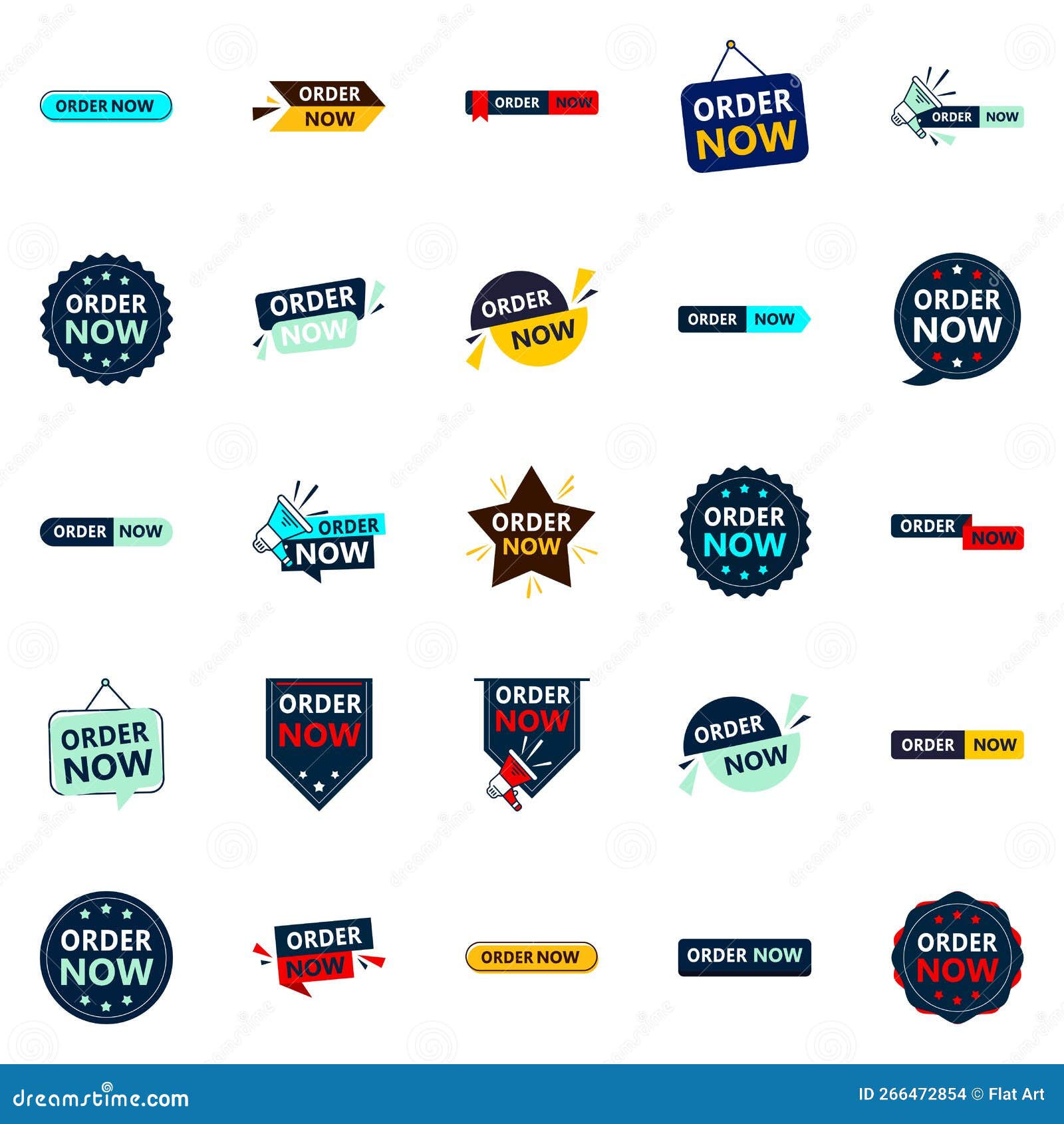 Make a Big Impact with Our Pack of 25 Order Now Banners Stock Vector ...