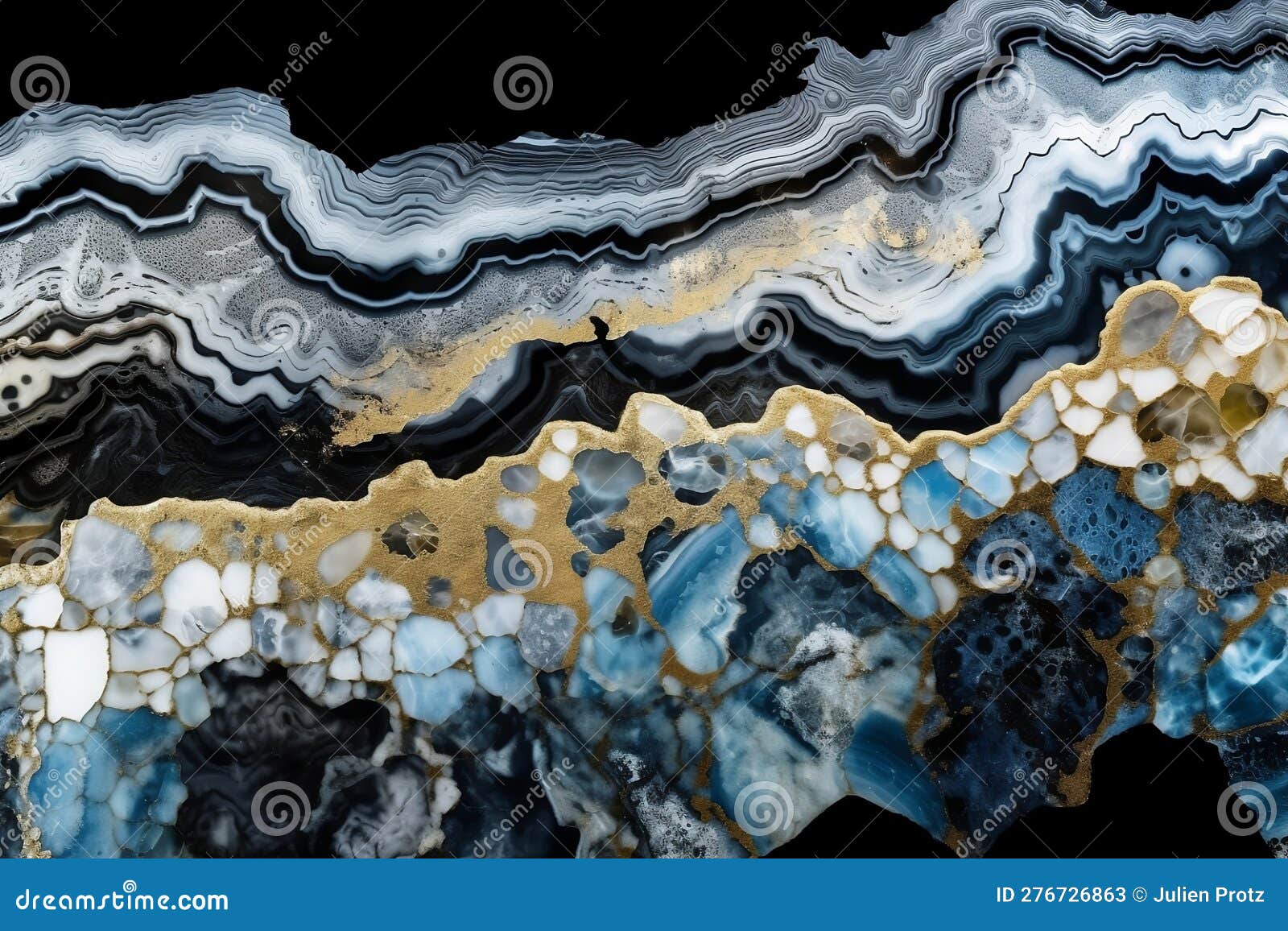 An Abstract Black Granite and White Marble Background with Copy Space ...