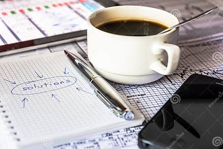 Make a Business Solutions, Work in the Office Stock Image - Image of ...