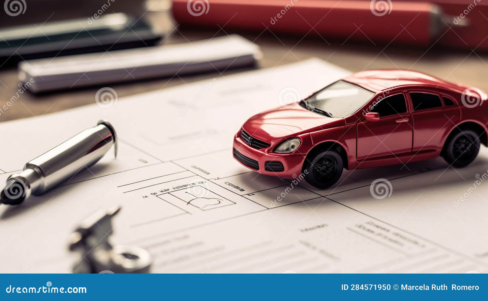 Make a Car Insurance, Policy Form. Generative AI Stock Illustration ...