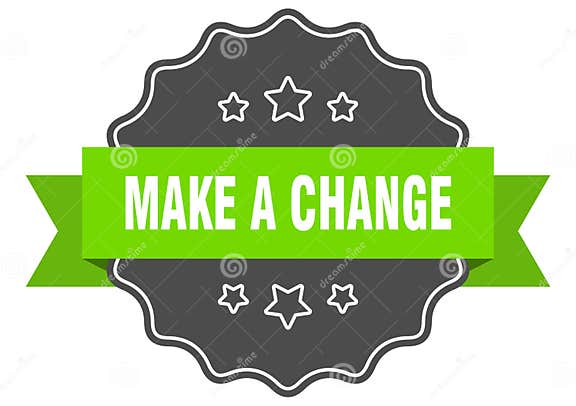 Make a change label stock vector. Illustration of sign - 194920629