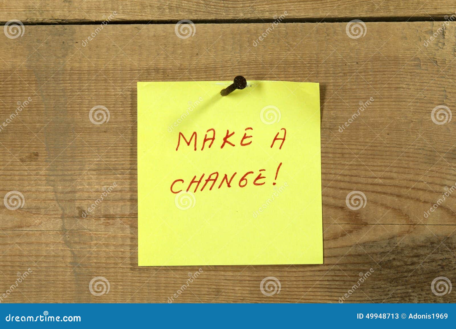 Make a change note stock image. Image of pinned, timber - 49948713