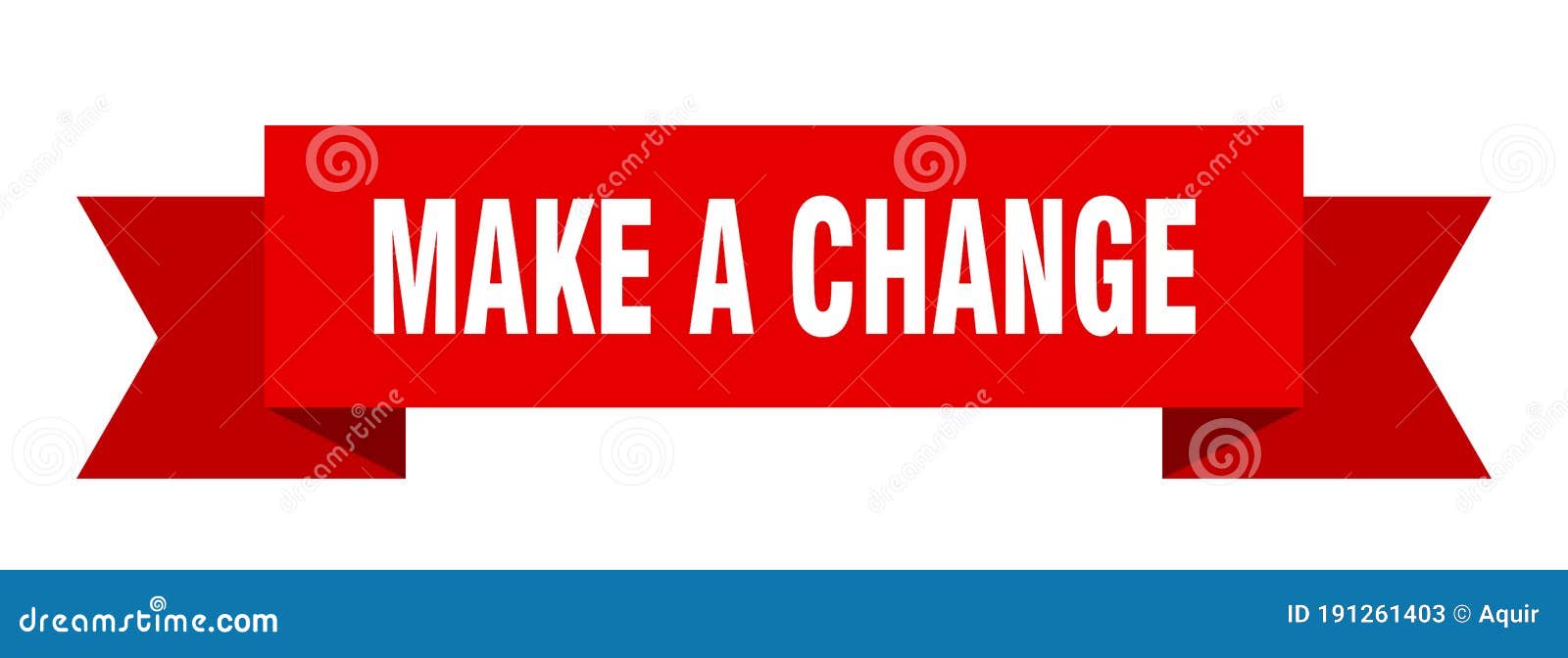 Make a change ribbon. stock vector. Illustration of design - 191261403