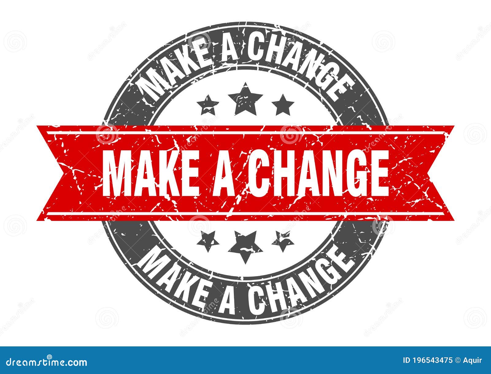 Make a change stamp stock vector. Illustration of insignia - 196543475