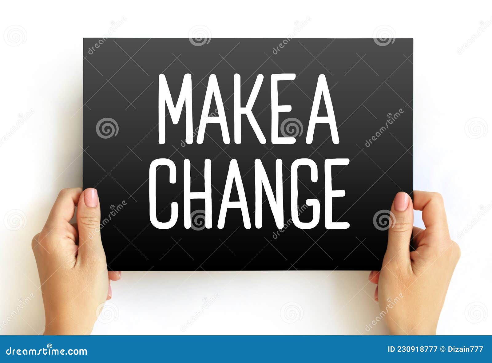 MAKE a CHANGE Text on Card, Concept Background Stock Image - Image of ...