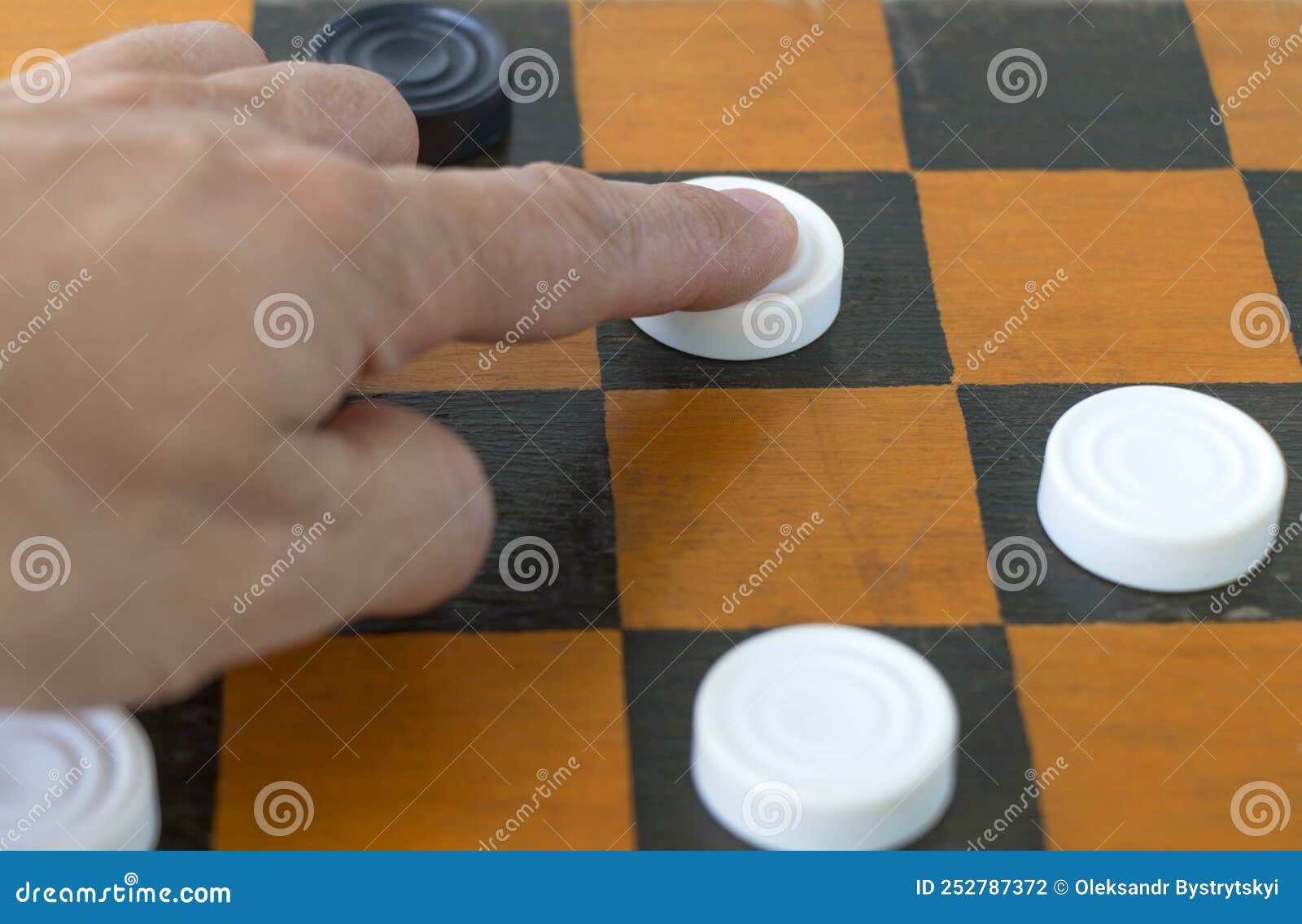 Make a Checker Move, Play Checkers Stock Photo - Image of battle ...