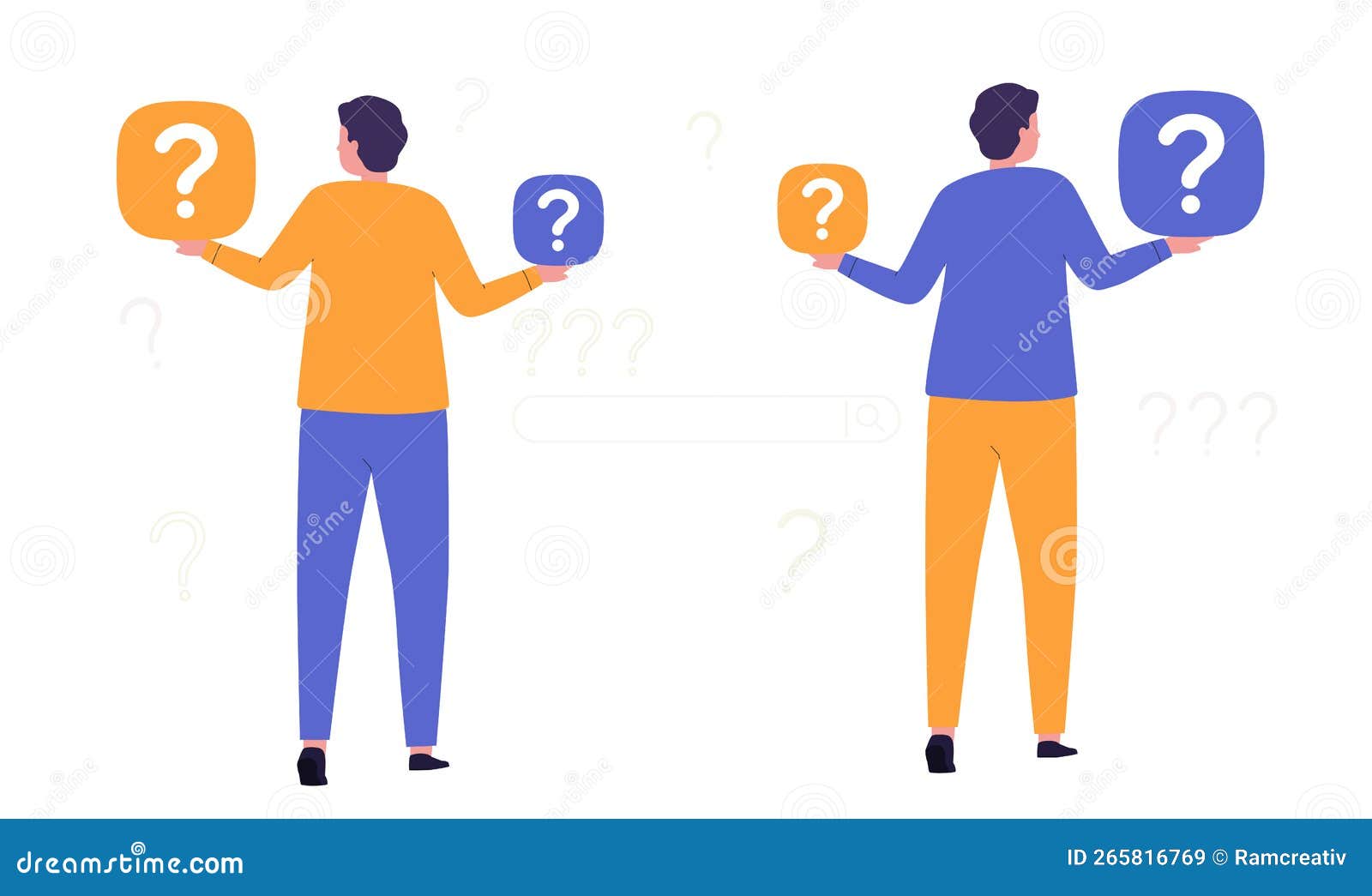 Make Choice, Concept of Thinking, Problems and Solutions. Standing ...