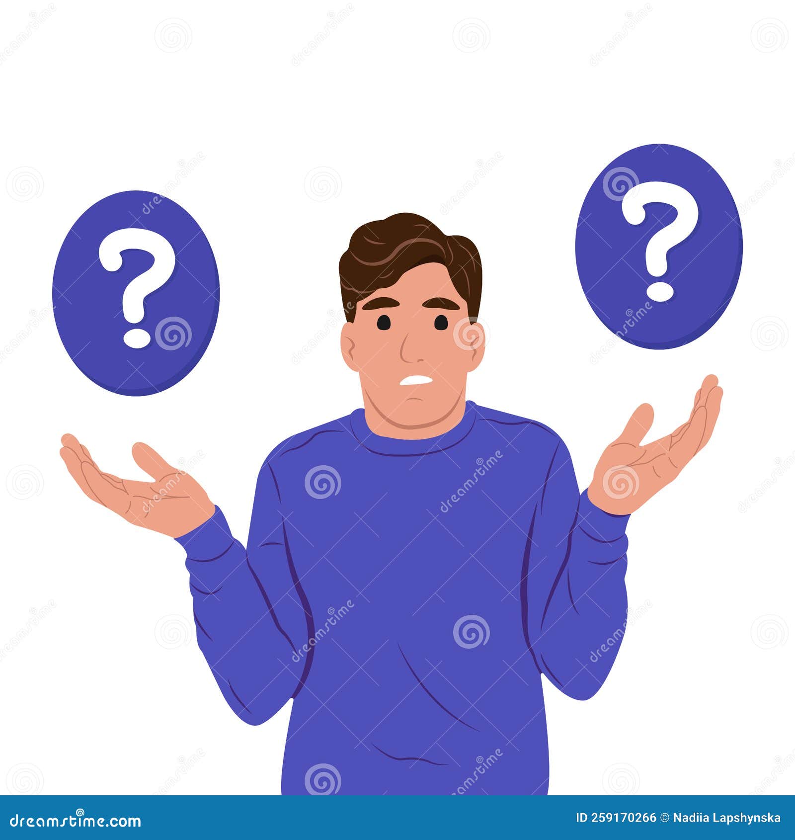 Make Choice, Decision Concept. a Young Man Makes a Choice, Thinks ...