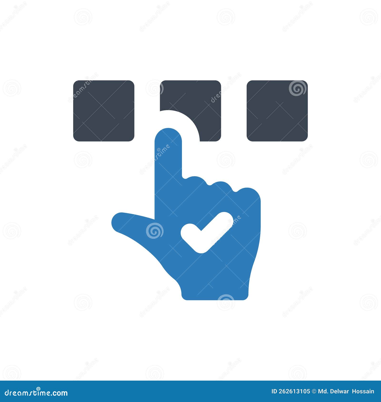 Make a choice icon stock vector. Illustration of touchscreen - 262613105