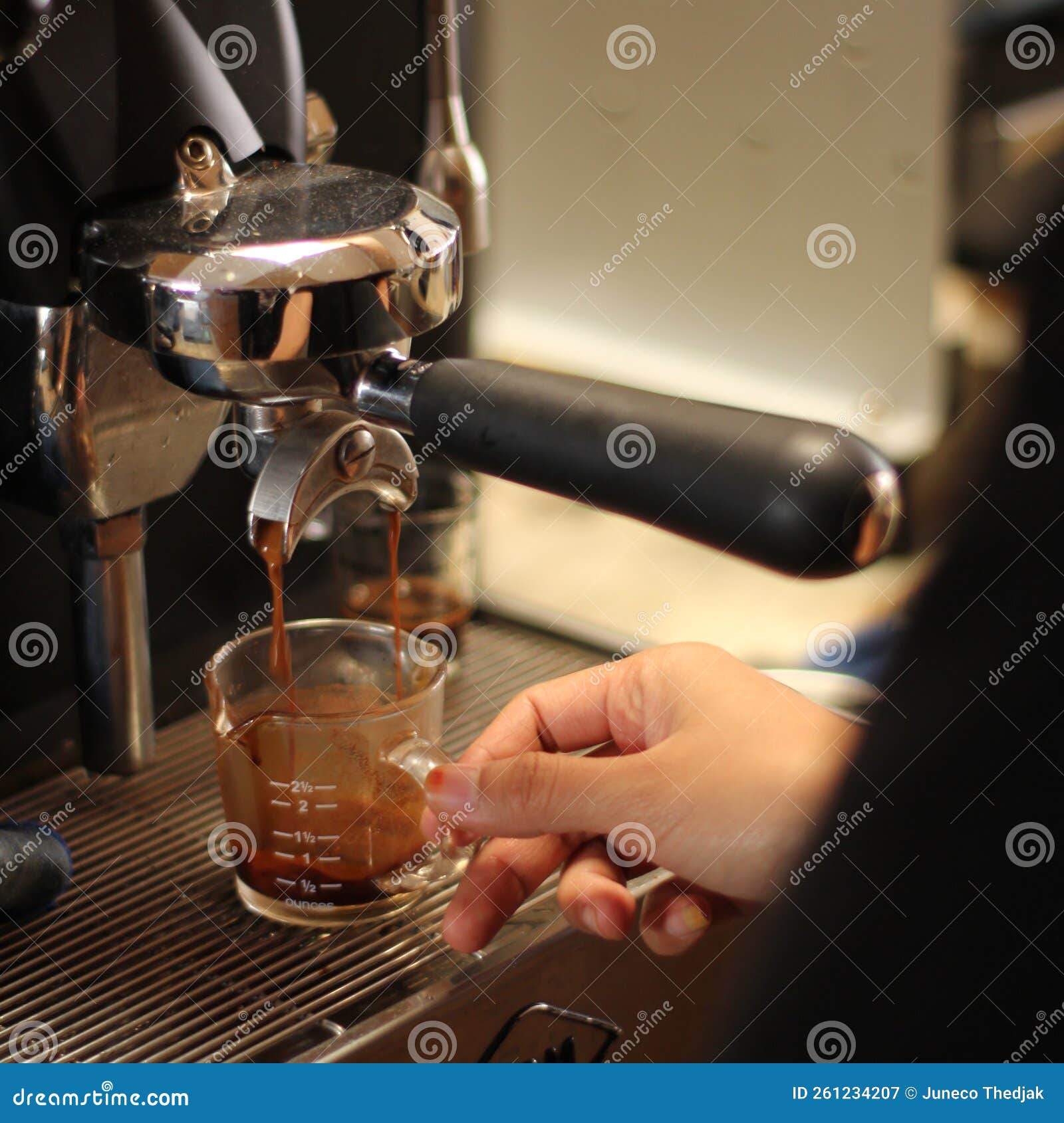 Make Coffee Using a Coffee Machine Stock Image - Image of coffeetime ...
