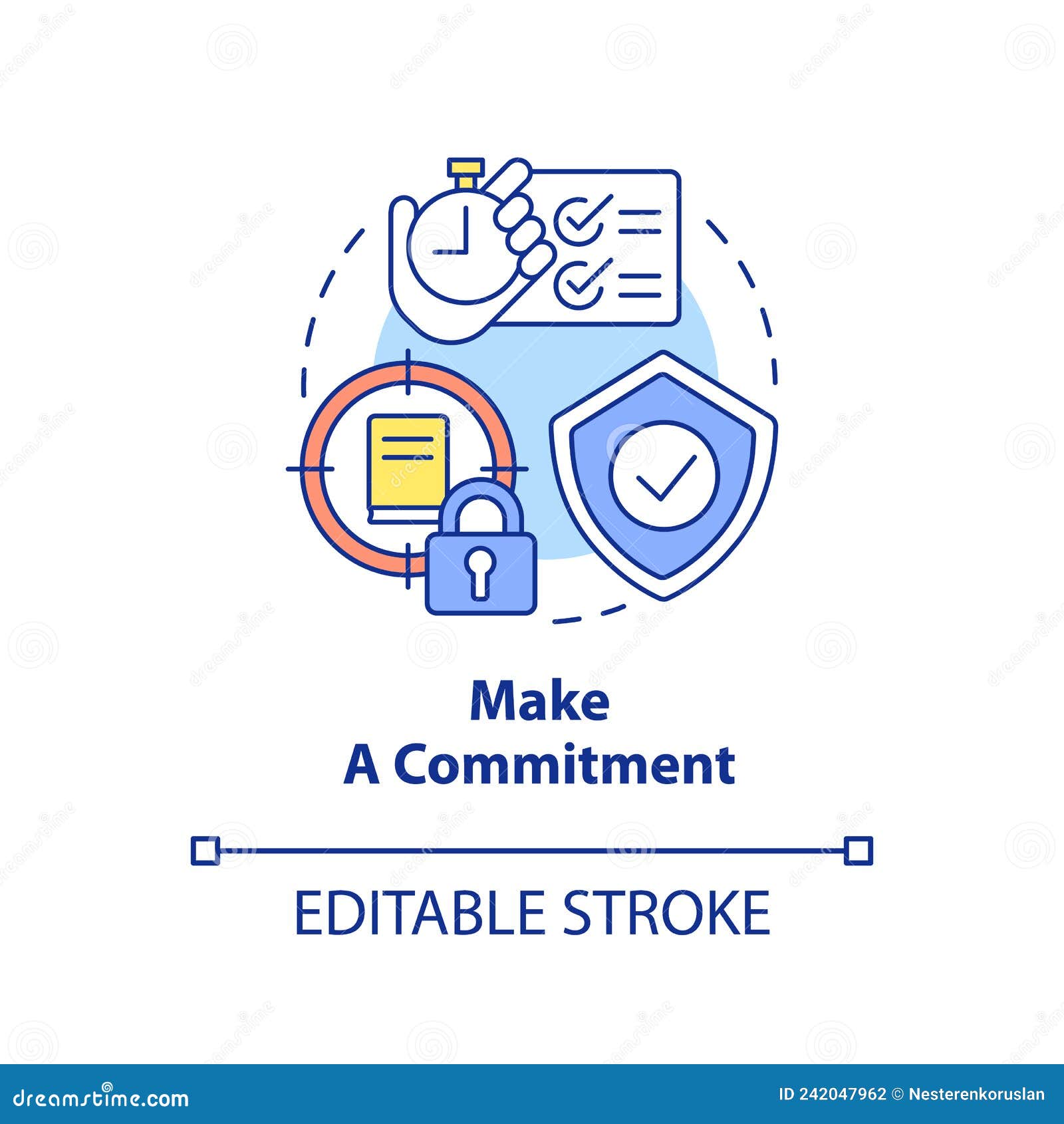 Make Commitment Concept Icon Stock Vector - Illustration of ability ...