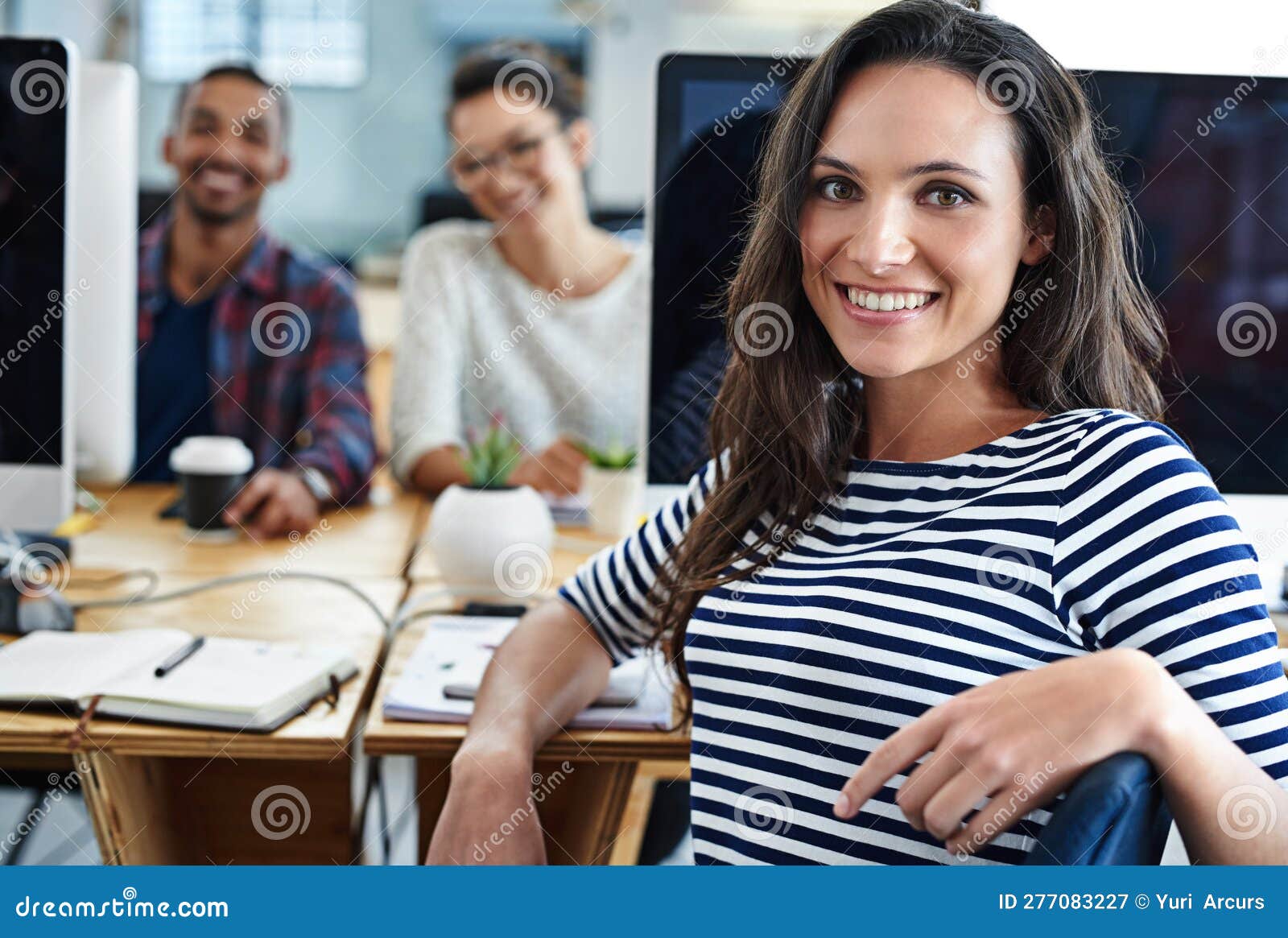 Make Creativity a Job. Portrait of a Group of Young Office Workers ...