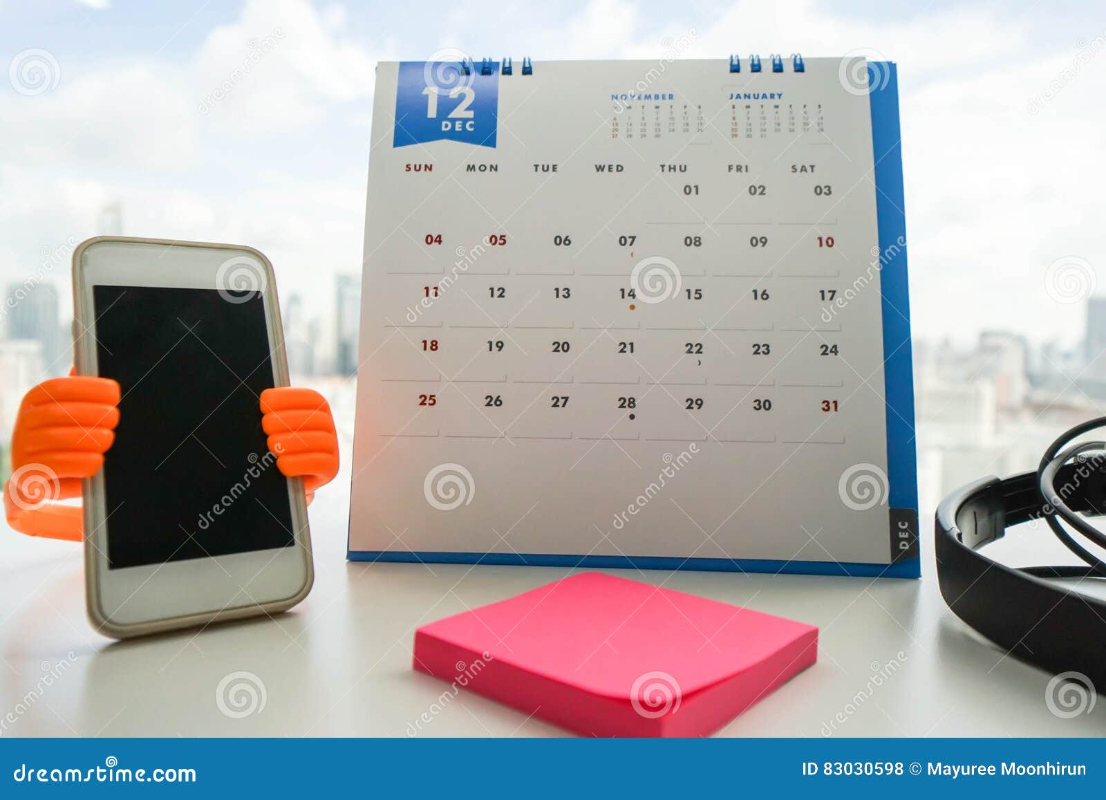 Make an December Appointment on Calendar Stock Photo - Image of meeting ...