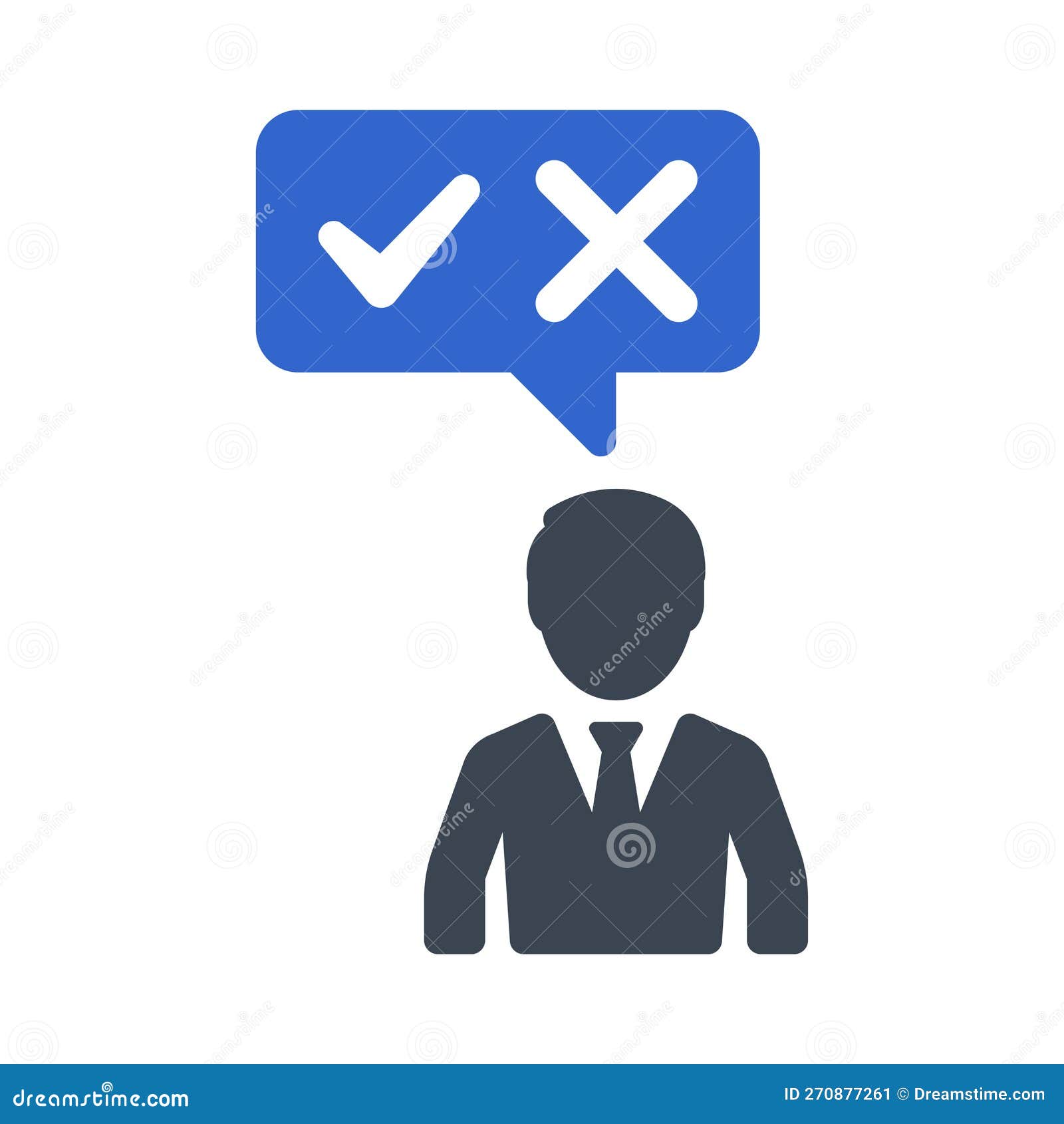 Make decision icon stock vector. Illustration of symbol - 270877261