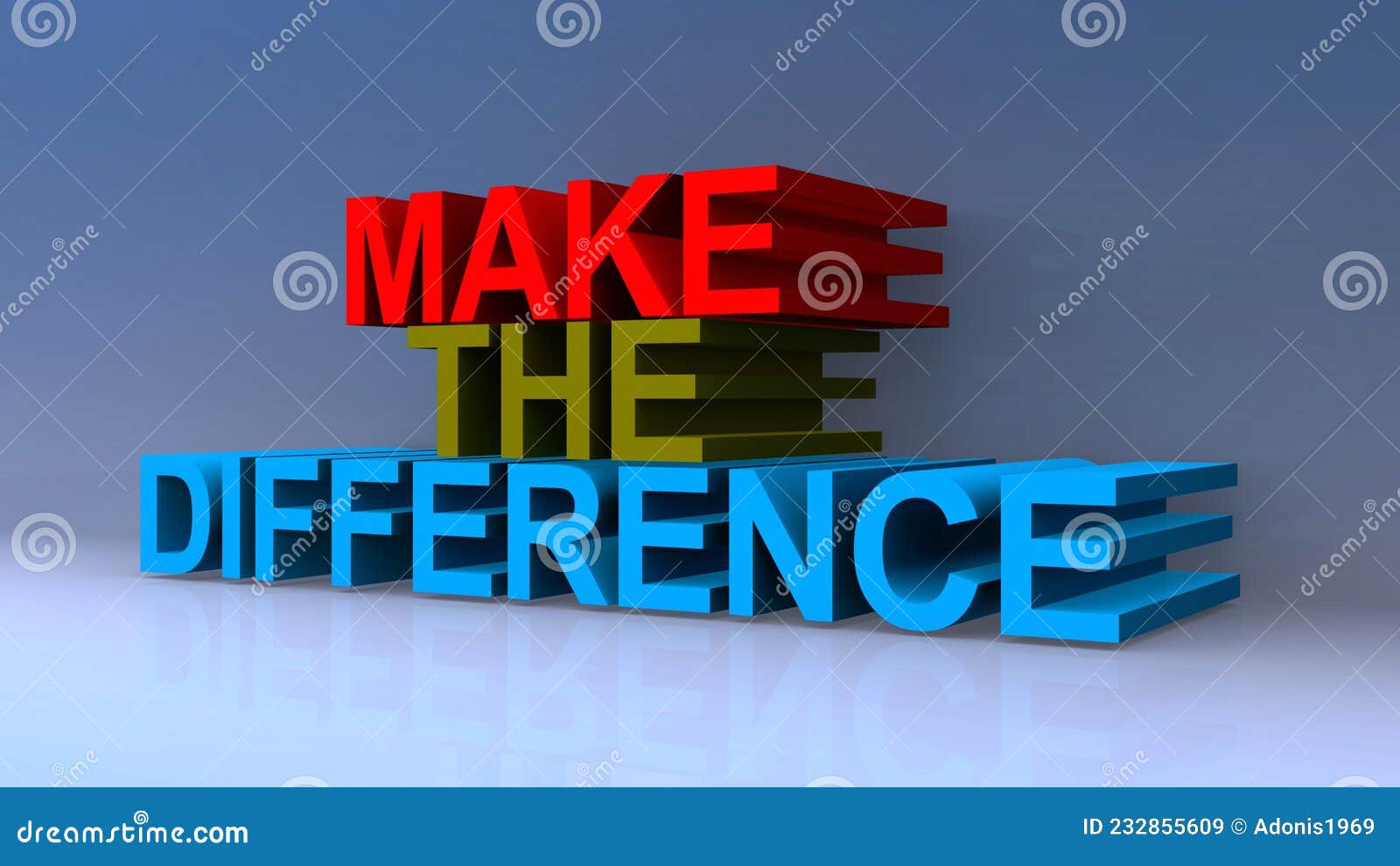 Make the Difference on Blue Stock Illustration - Illustration of ...