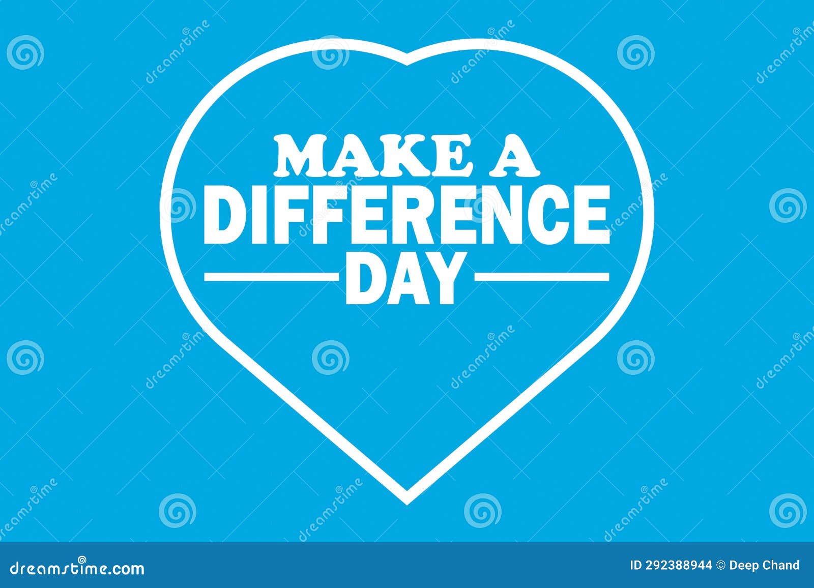 Make a Difference Day Vector Illustration Stock Vector - Illustration of creative, heart: 292388944