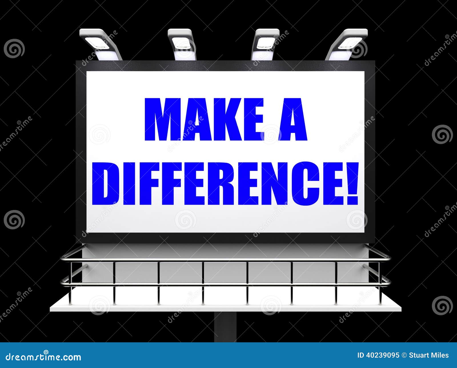 Make a Difference Sign Represents Motivation for Stock Illustration ...