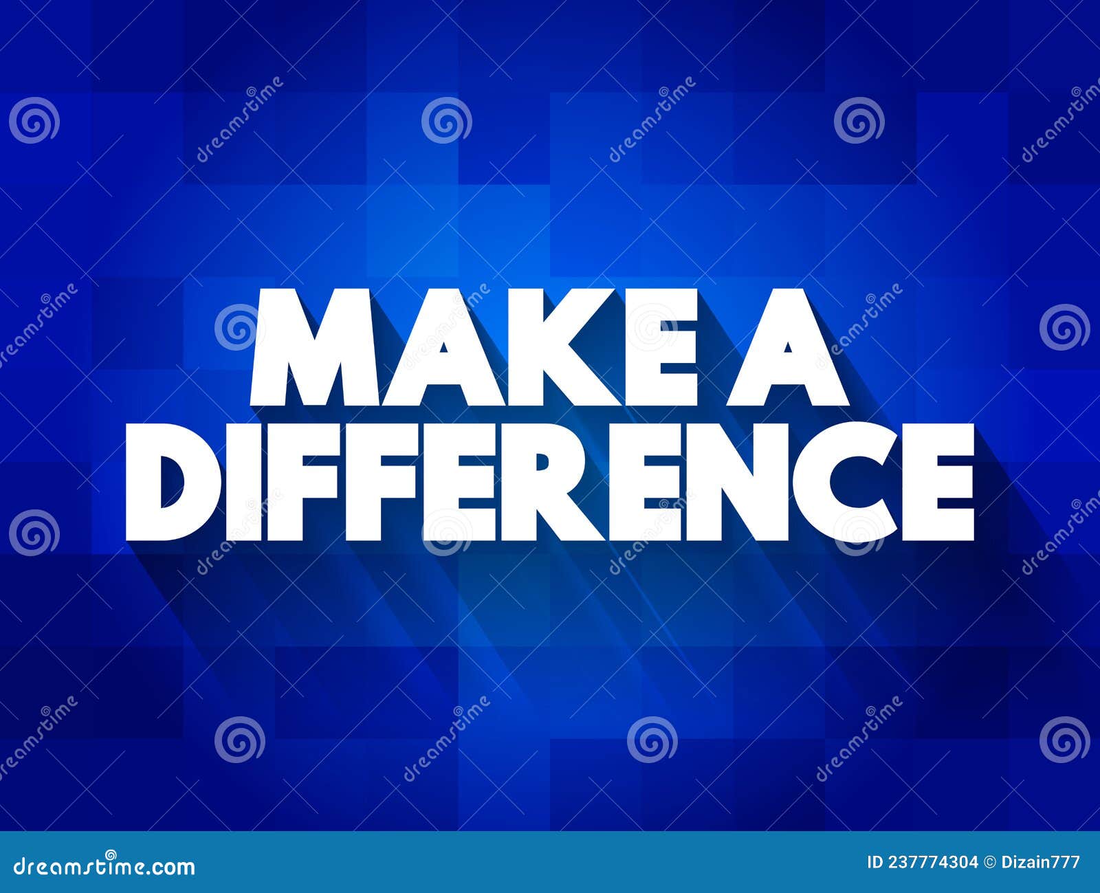 Make a Difference Text Quote, Concept Background Stock Illustration ...