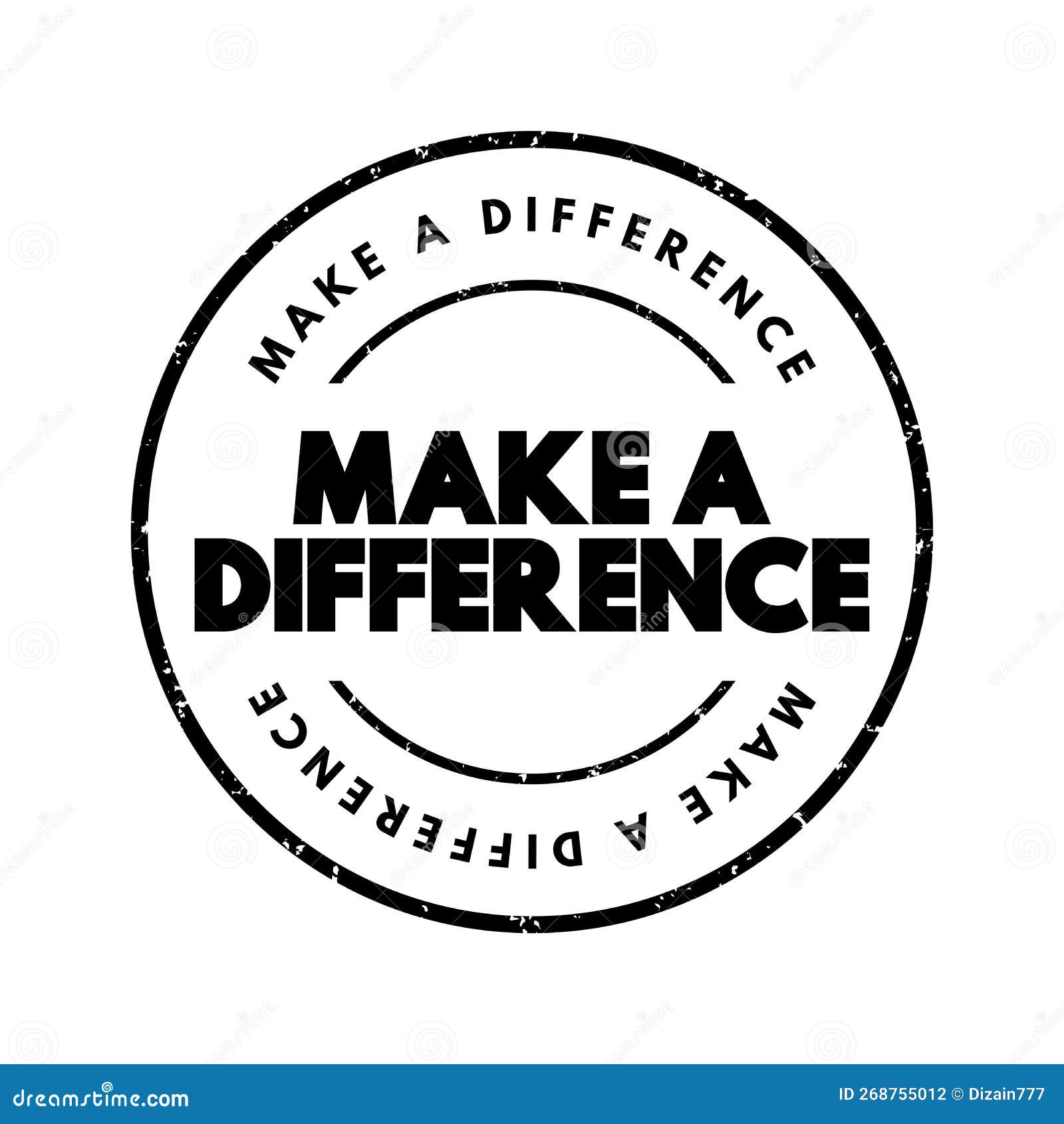 Make a Difference Text Stamp, Concept Background Stock Illustration ...