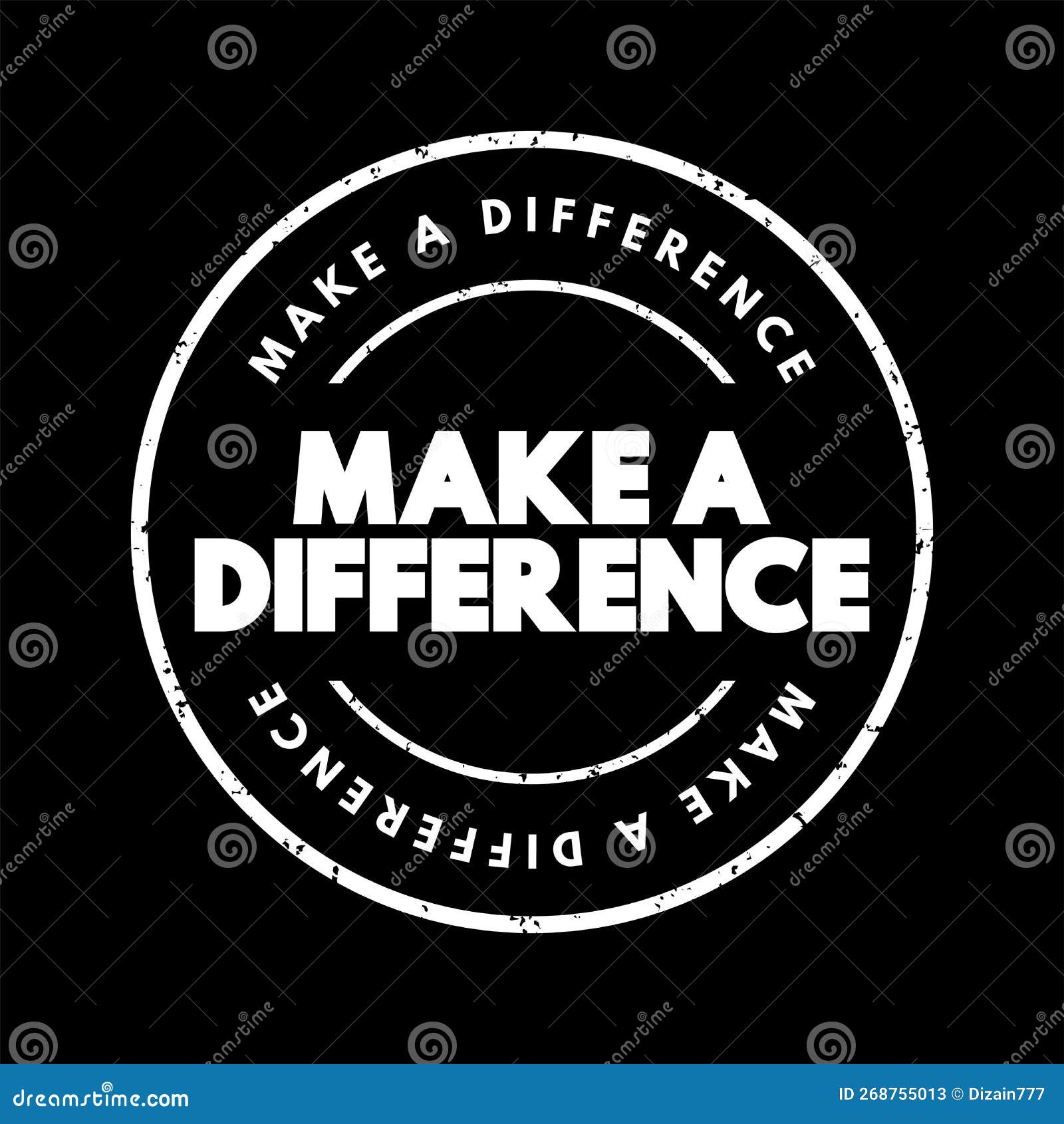 Make a Difference Text Stamp, Concept Background Stock Illustration ...