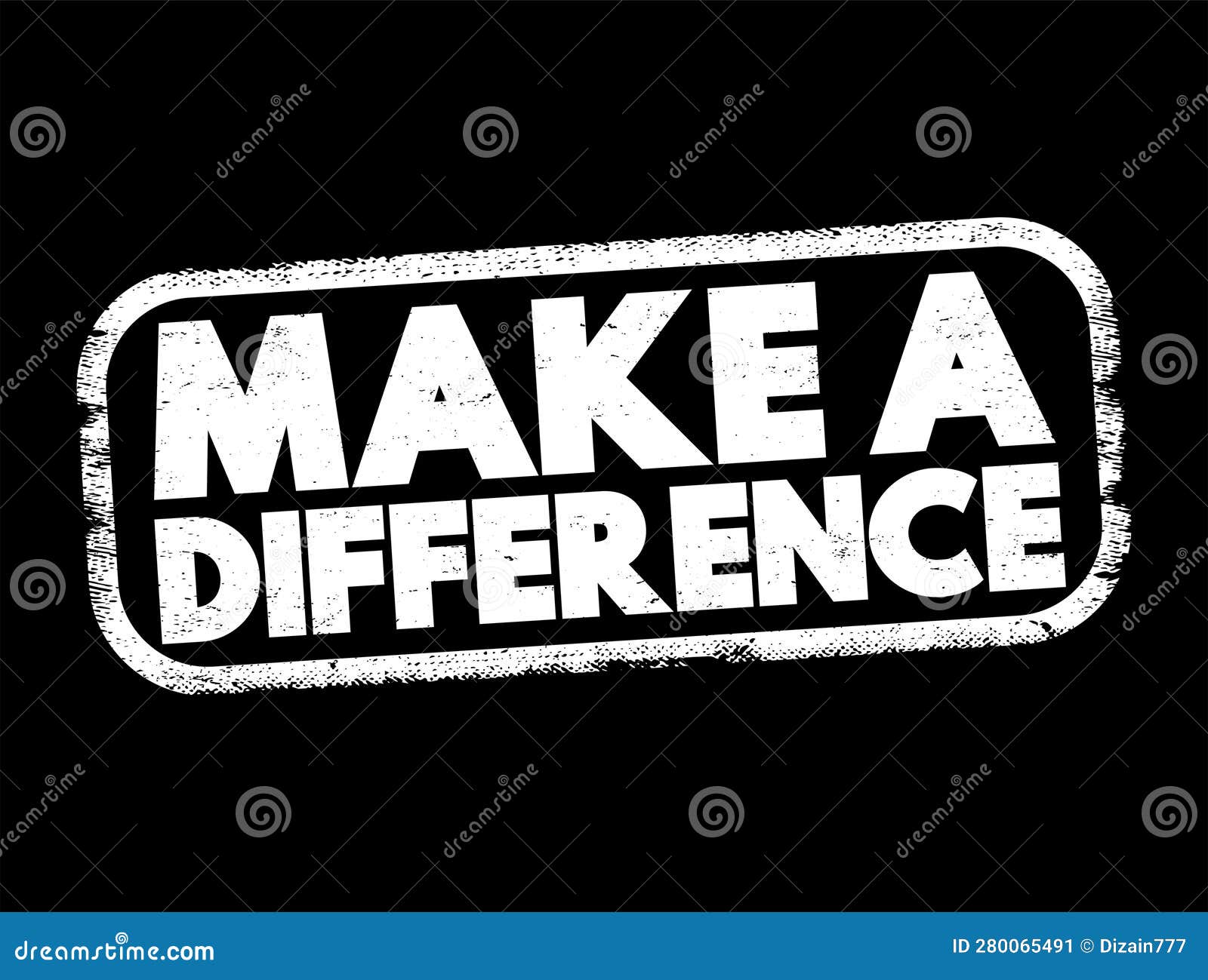 Make a Difference Text Stamp, Concept Background Stock Illustration ...