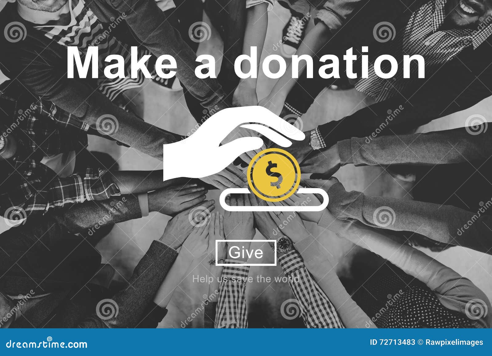 Make a Donation Charity Donate Contribute Give Concept Stock Image ...