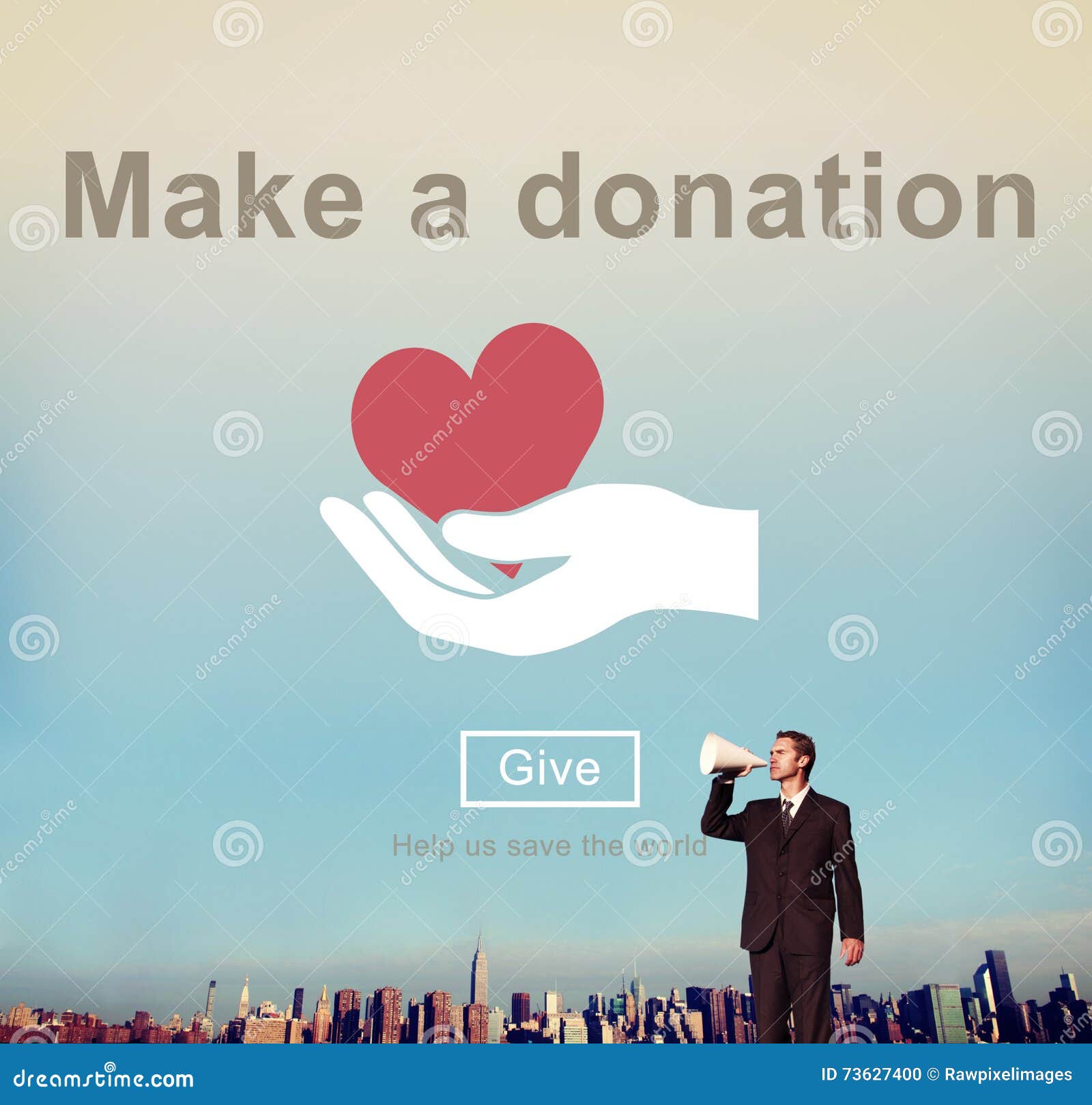 Make a Donation Helping Hands Charity Concept Stock Photo - Image of ...