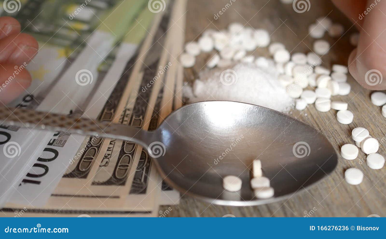 Make a Drug from White Pills in a Spoon, Narcotic Stock Footage - Video ...
