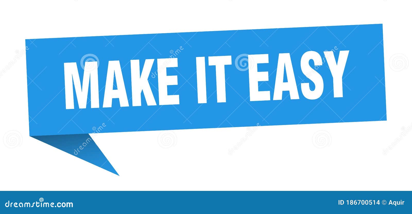 Make it Easy Banner. Make it Easy Speech Bubble Stock Vector ...