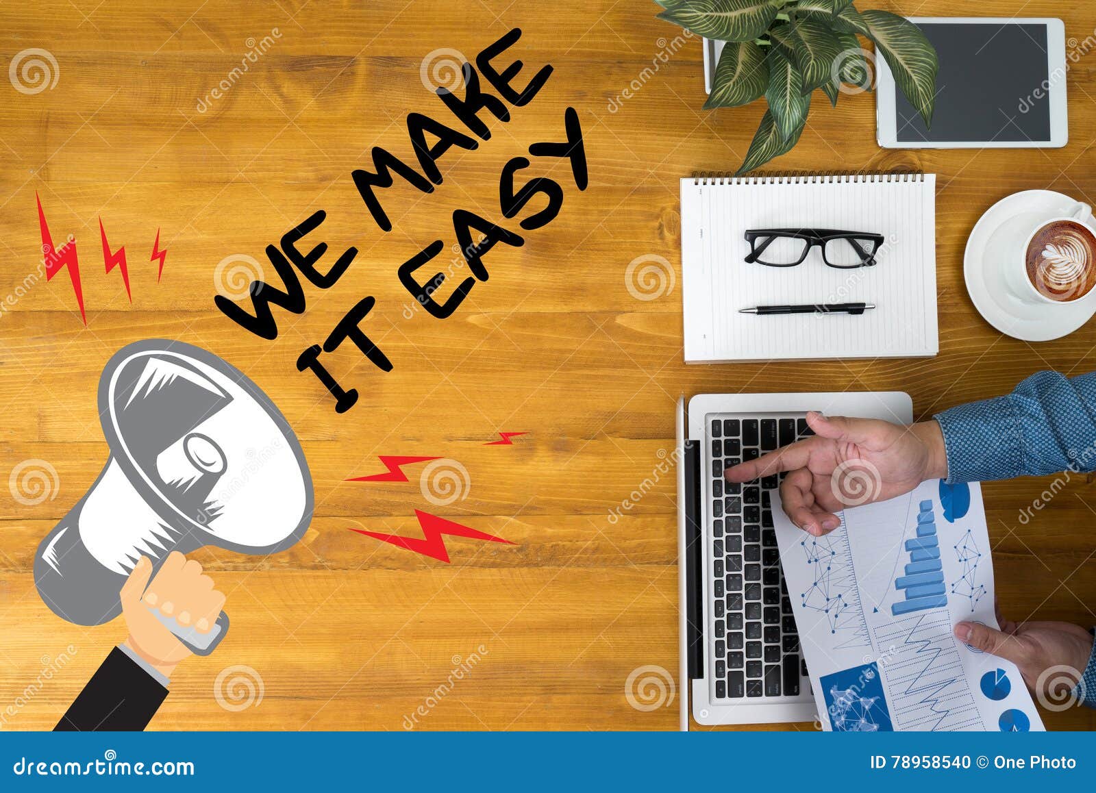 We MAKE it EASY stock photo. Image of simple, assistance - 78958540