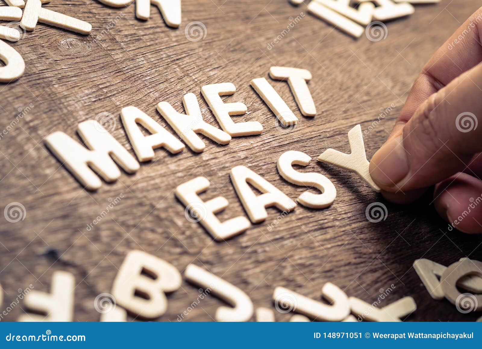 MAKE it EASY stock image. Image of clarity, communication - 148971051