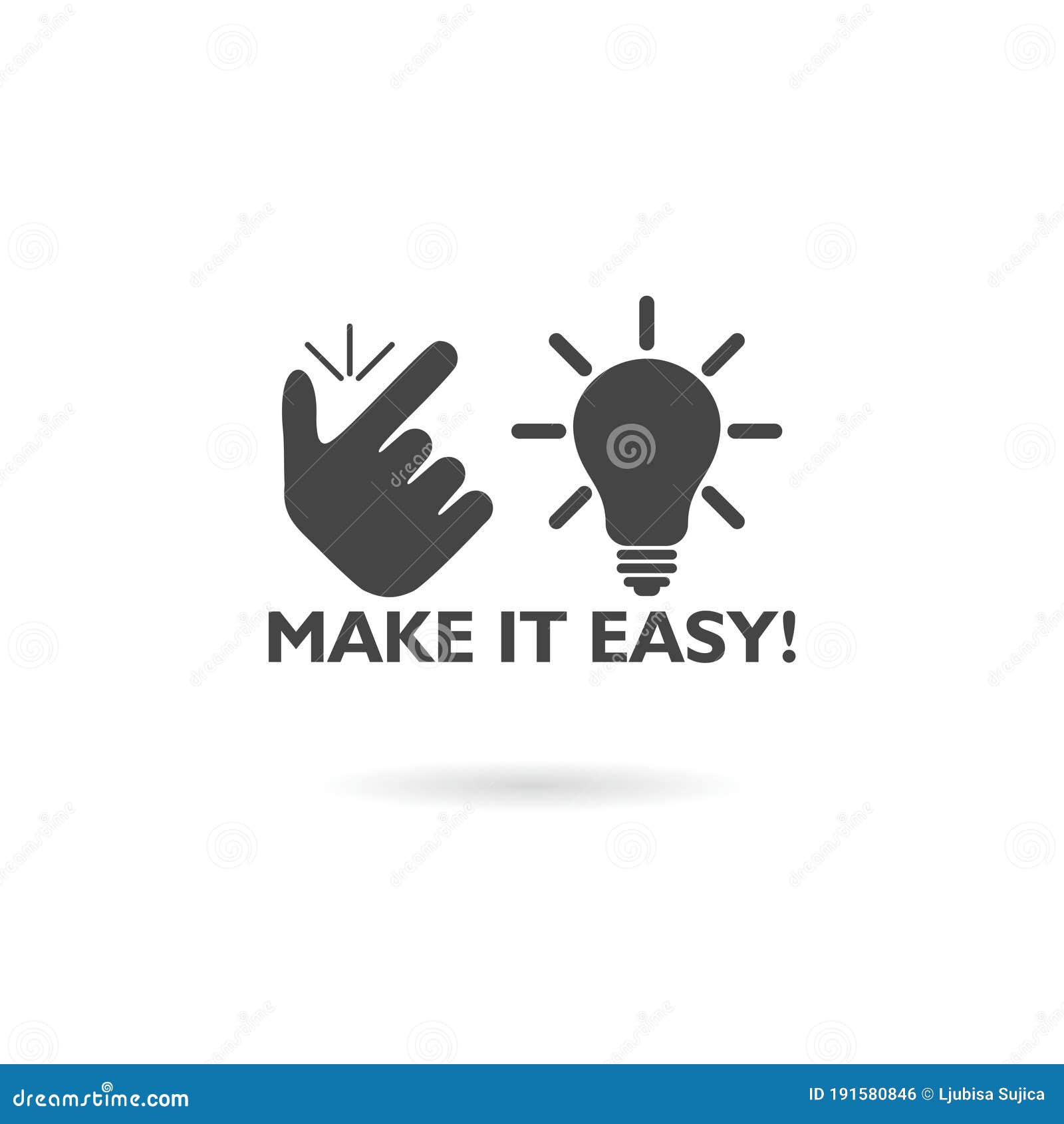 Make it Easy Concept Icon with Shadow Stock Vector - Illustration of ...