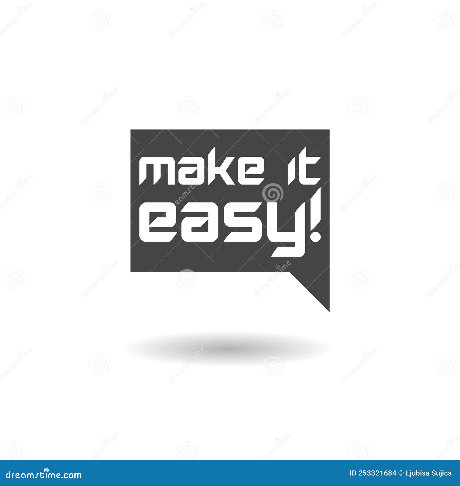 Make it Easy Icon with Shadow Stock Vector - Illustration of seal ...