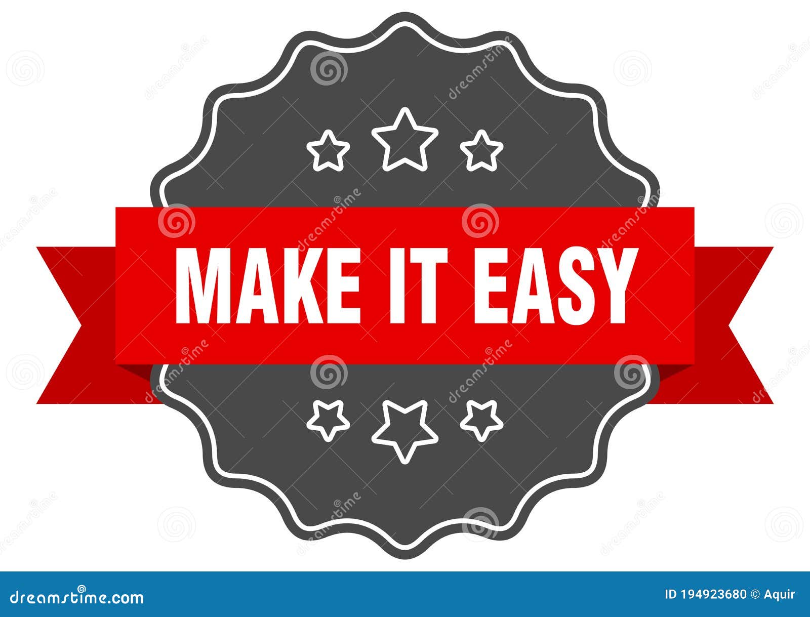 Make it Easy Label. Make it Easy Isolated Seal. Sticker. Sign Stock ...