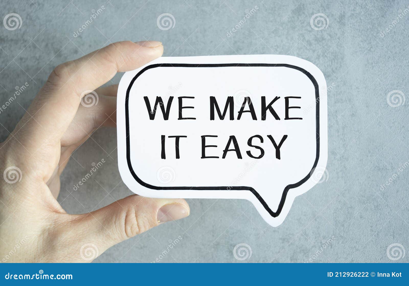 We MAKE it EASY Message on the Card Shown Stock Photo - Image of ...