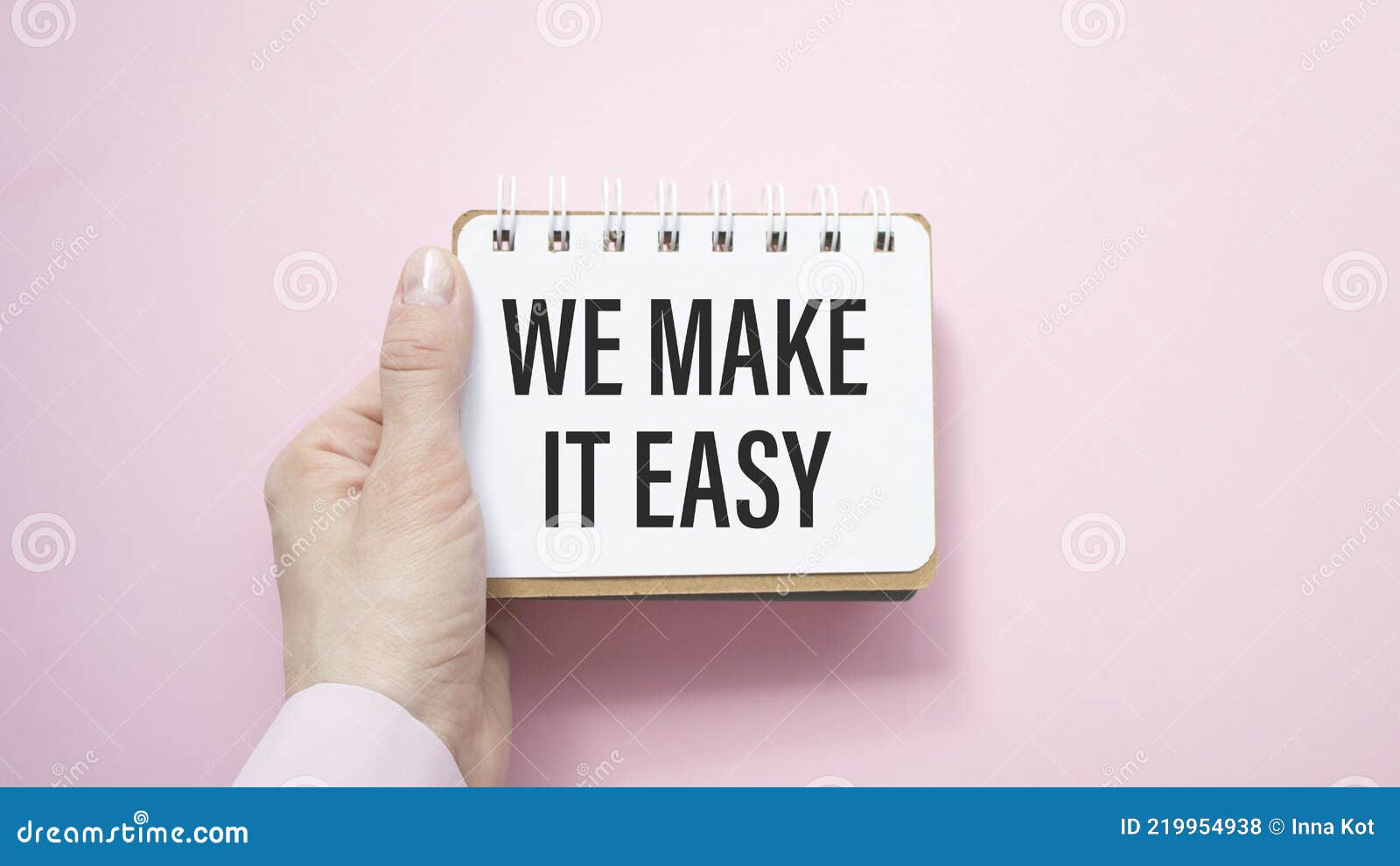 We MAKE it EASY Message on the Card Shown Stock Photo - Image of ...