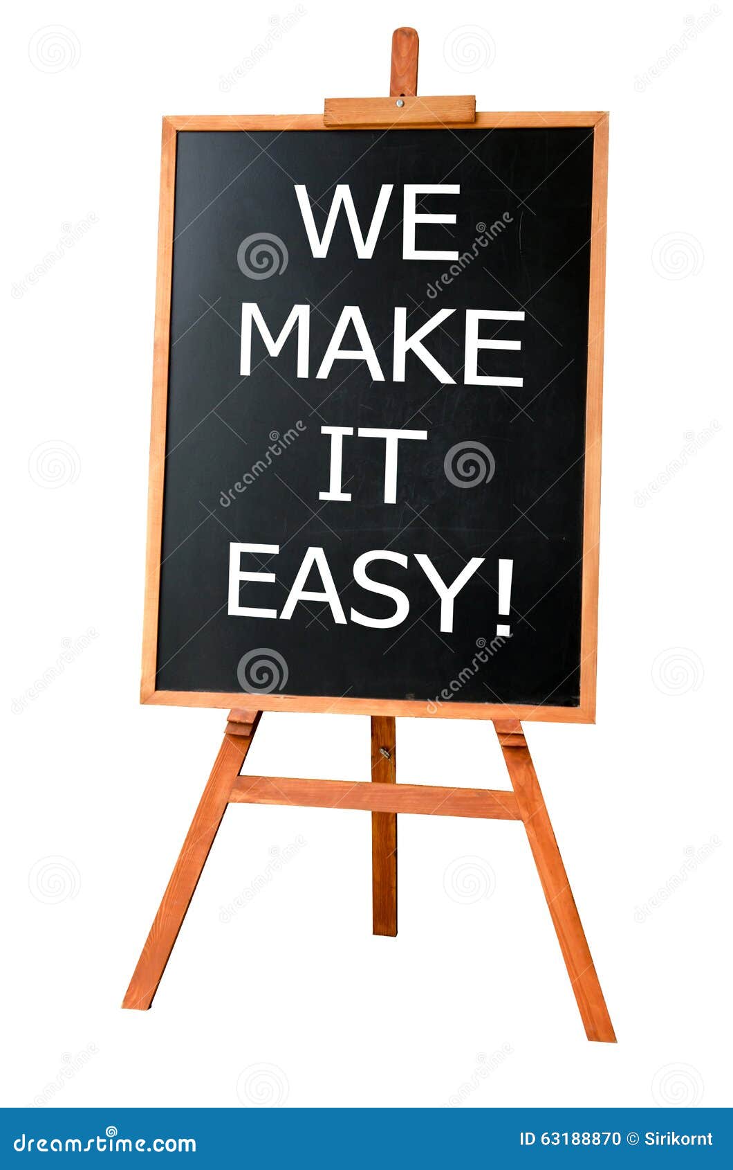 We MAKE it EASY! Message on Wood Art Board Stock Photo - Image of ...