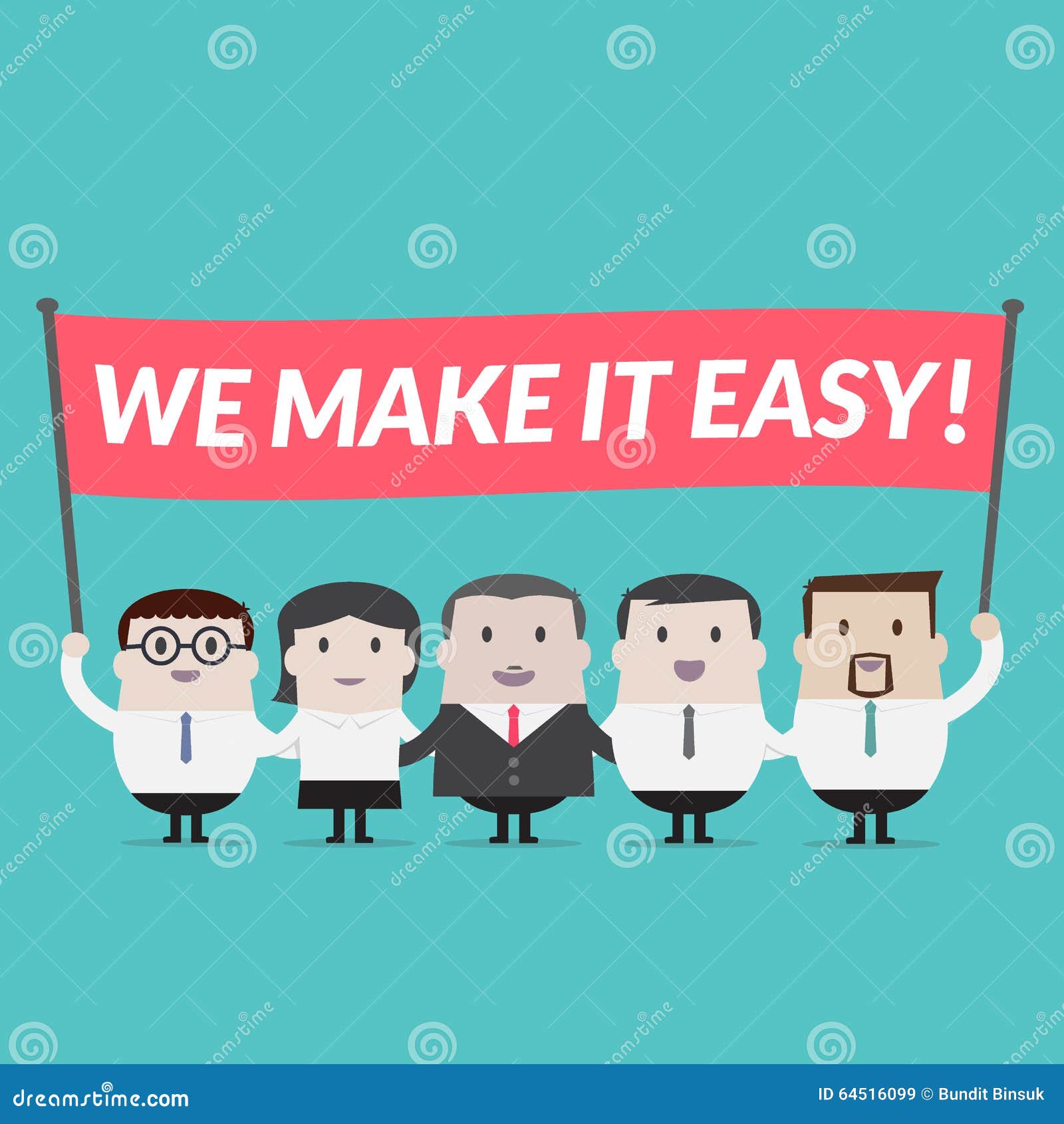 We Make it Easy Sign - Vector Stock Vector - Illustration of enjoy ...