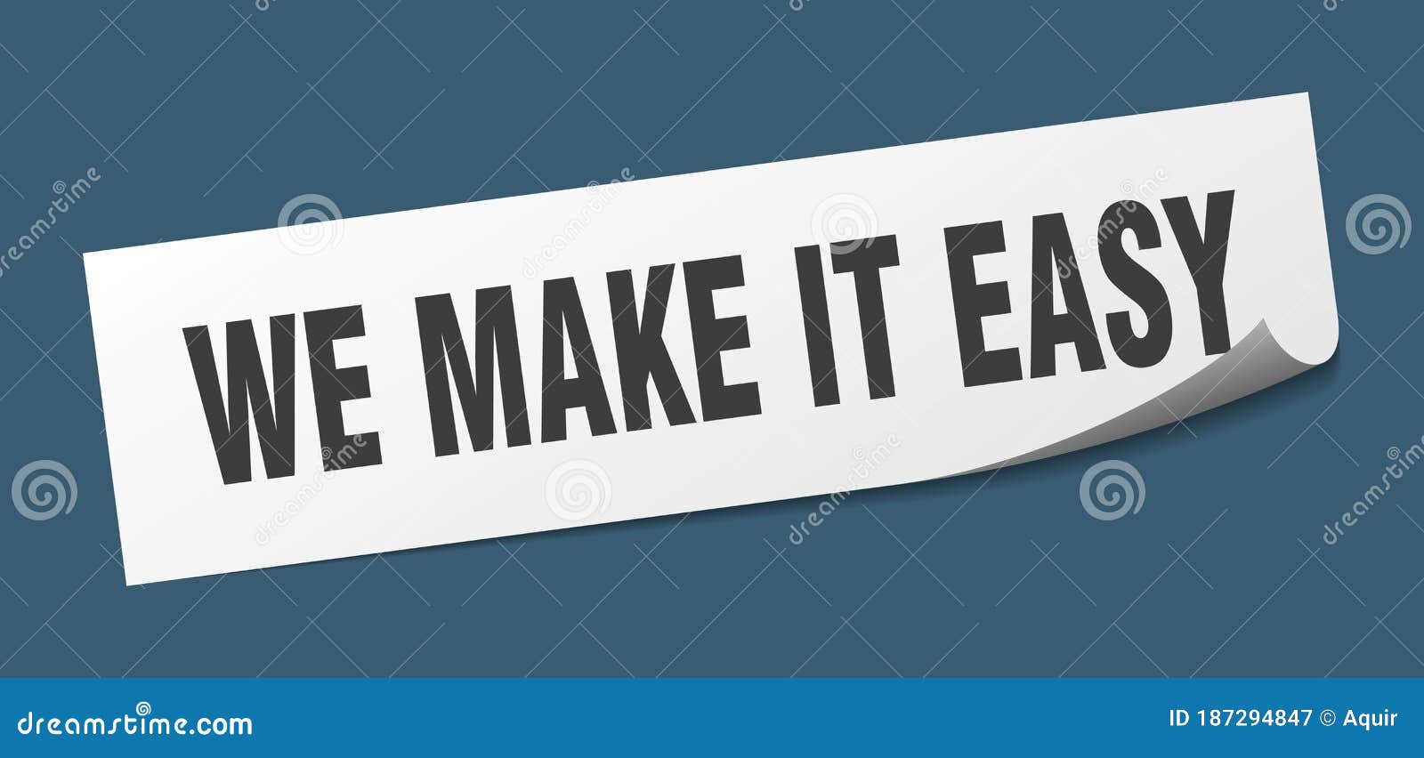 We Make it Easy Sticker. we Make it Easy Square Isolated Sign Stock ...