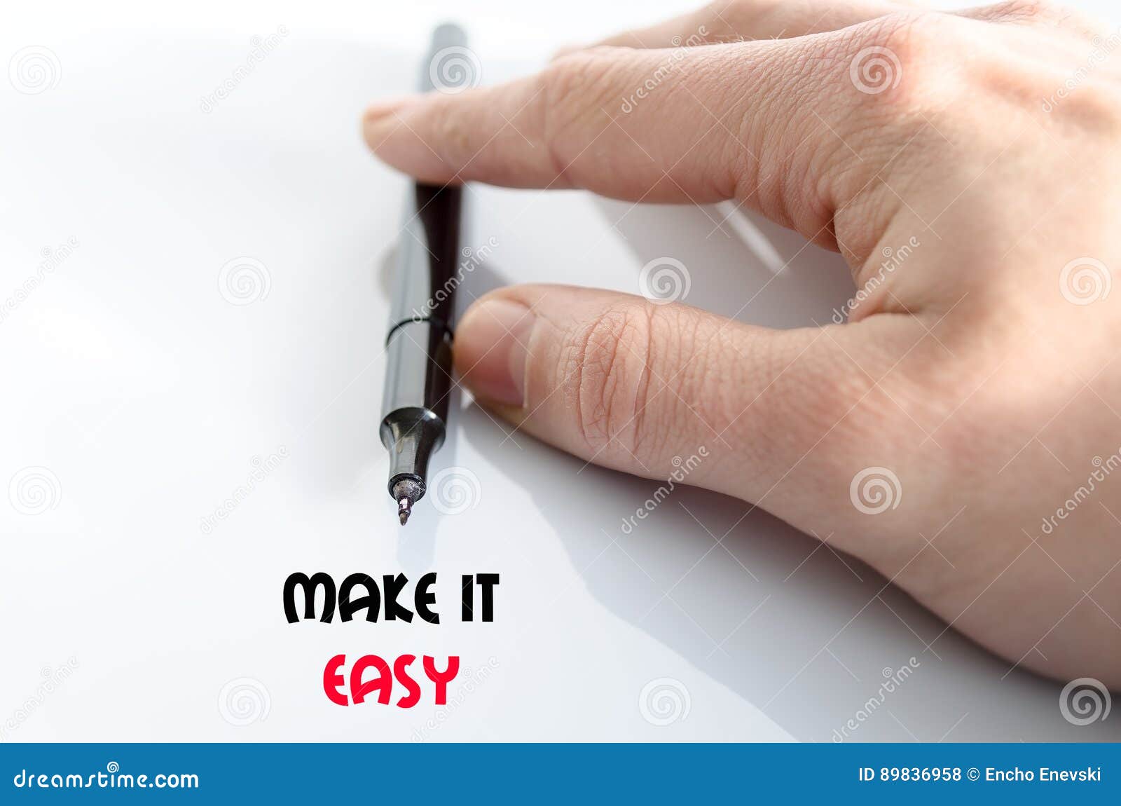 Make it easy text concept stock photo. Image of contemporary - 89836958